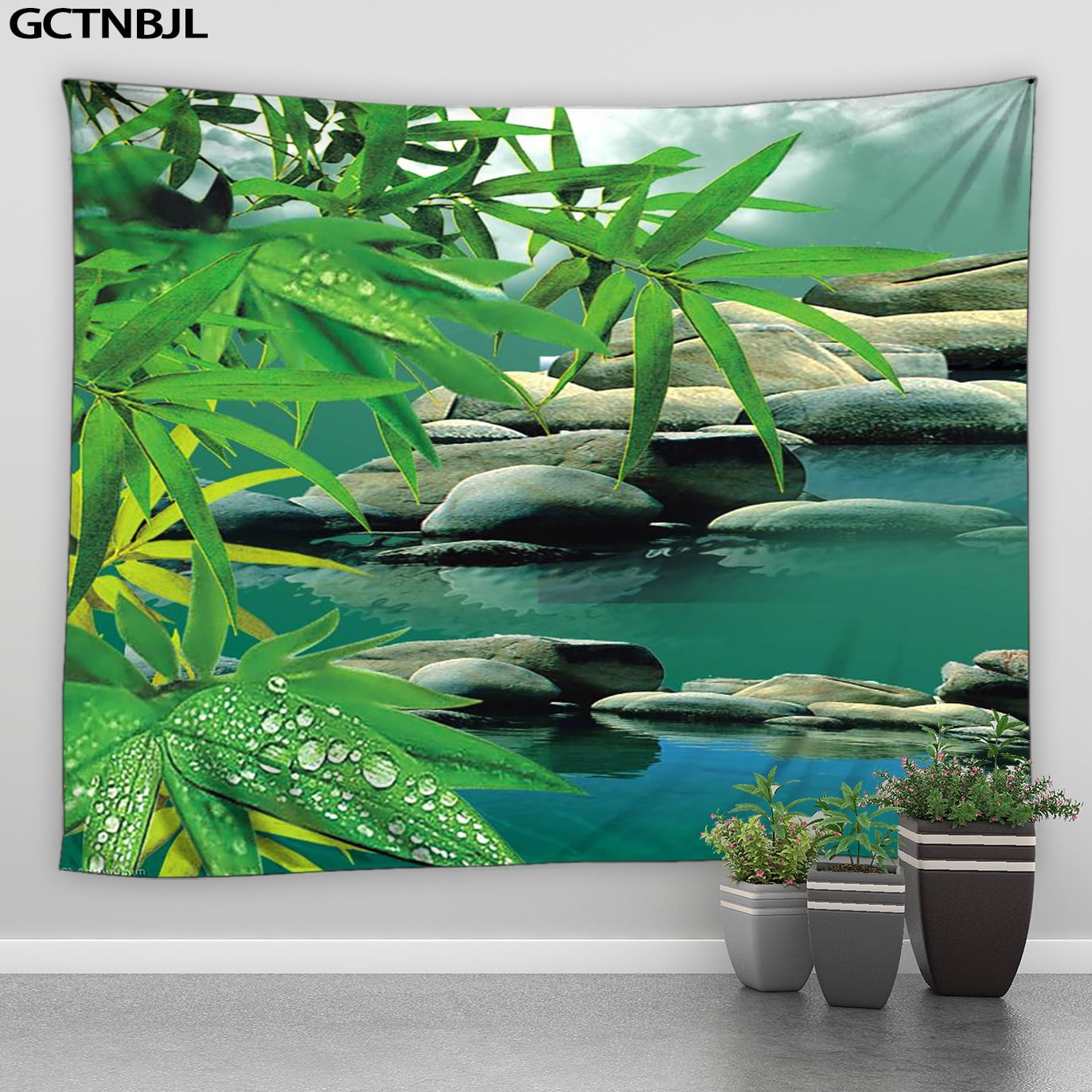 Green Bamboo Forest Tapestry wall hanging Traditional Chinese Painting ...