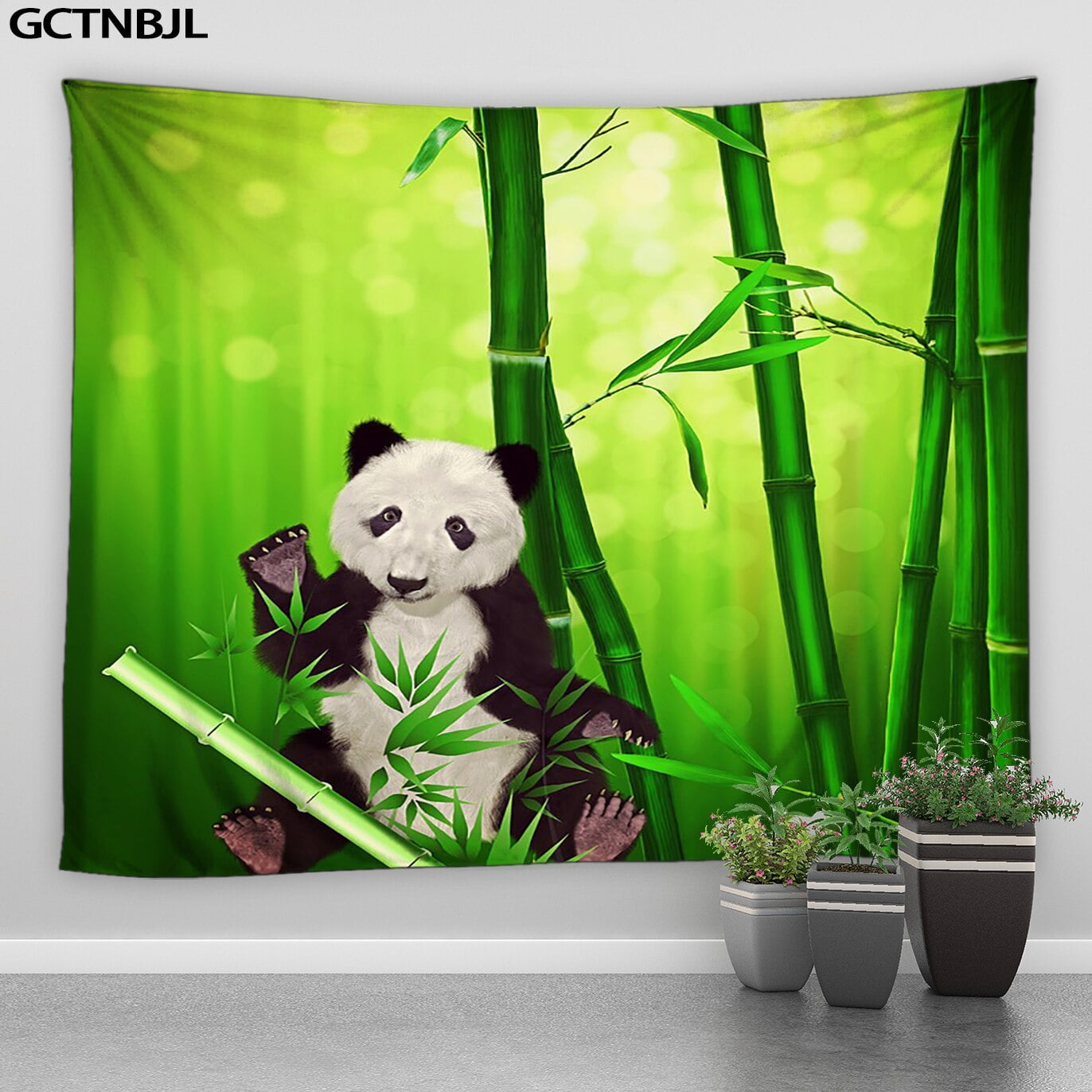 Green Bamboo Forest Tapestry wall hanging Traditional Chinese Painting ...