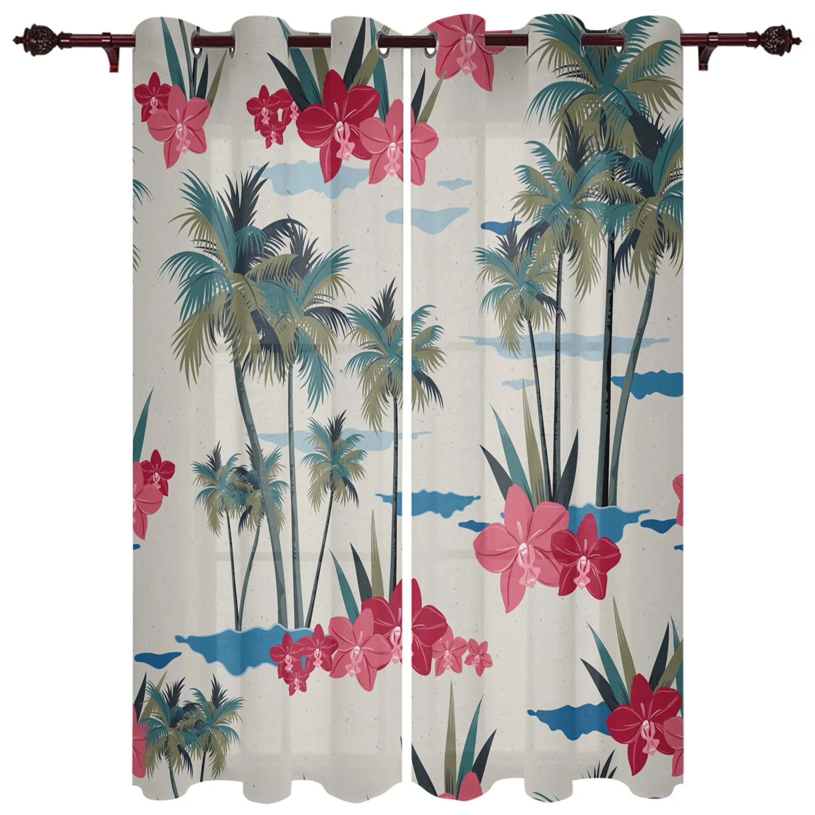 Green Bamboo Forest Valance Curtains Luxury Curtain Valance Sheer ...