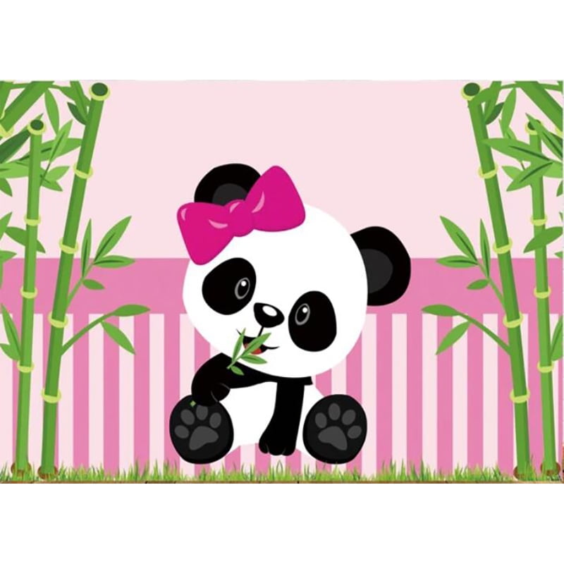 Green Bamboo Panda Backdrop Cute Pattern for Kids Children Party ...
