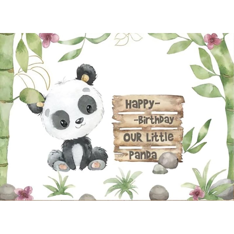Green Bamboo Panda Backdrop Cute Pattern for Kids Children Party ...