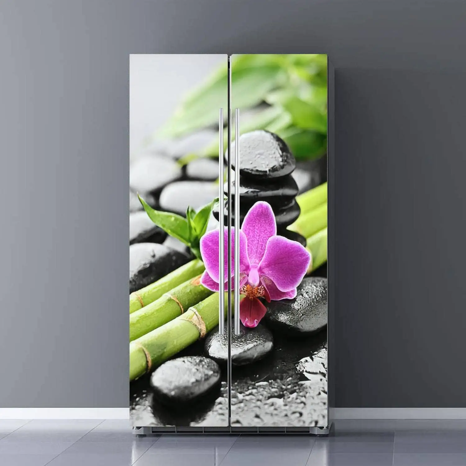 Green Bamboo Refrigerator Wrap Self Adhesive Forest Zen St Fridge ...