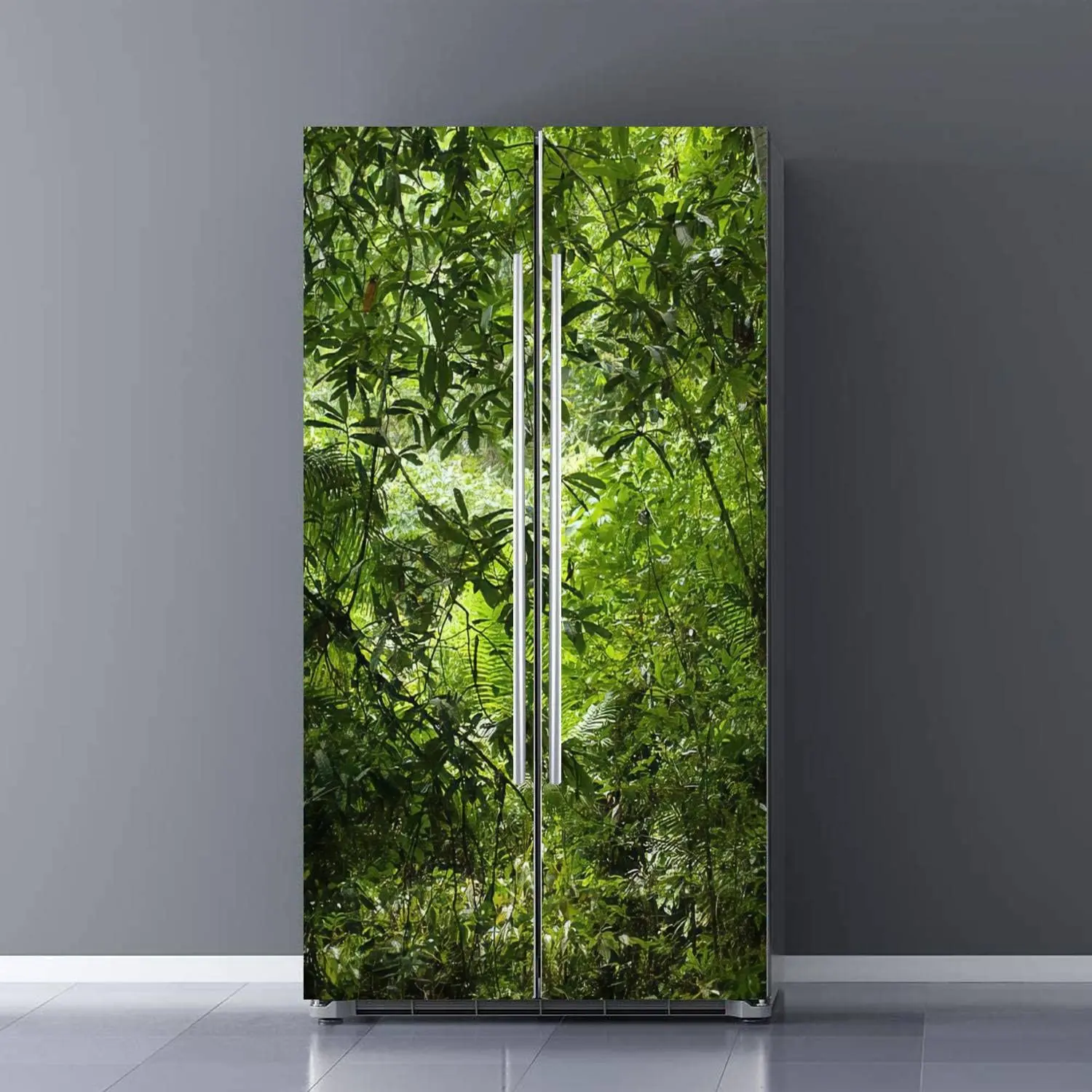 Green Bamboo Refrigerator Wrap Self Adhesive Forest Zen St Fridge ...