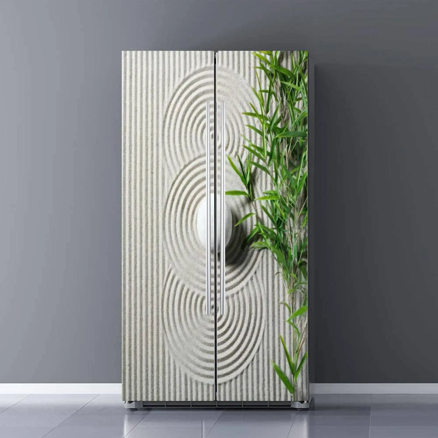 Green Bamboo Refrigerator Wrap Self Adhesive Forest Zen St Fridge ...