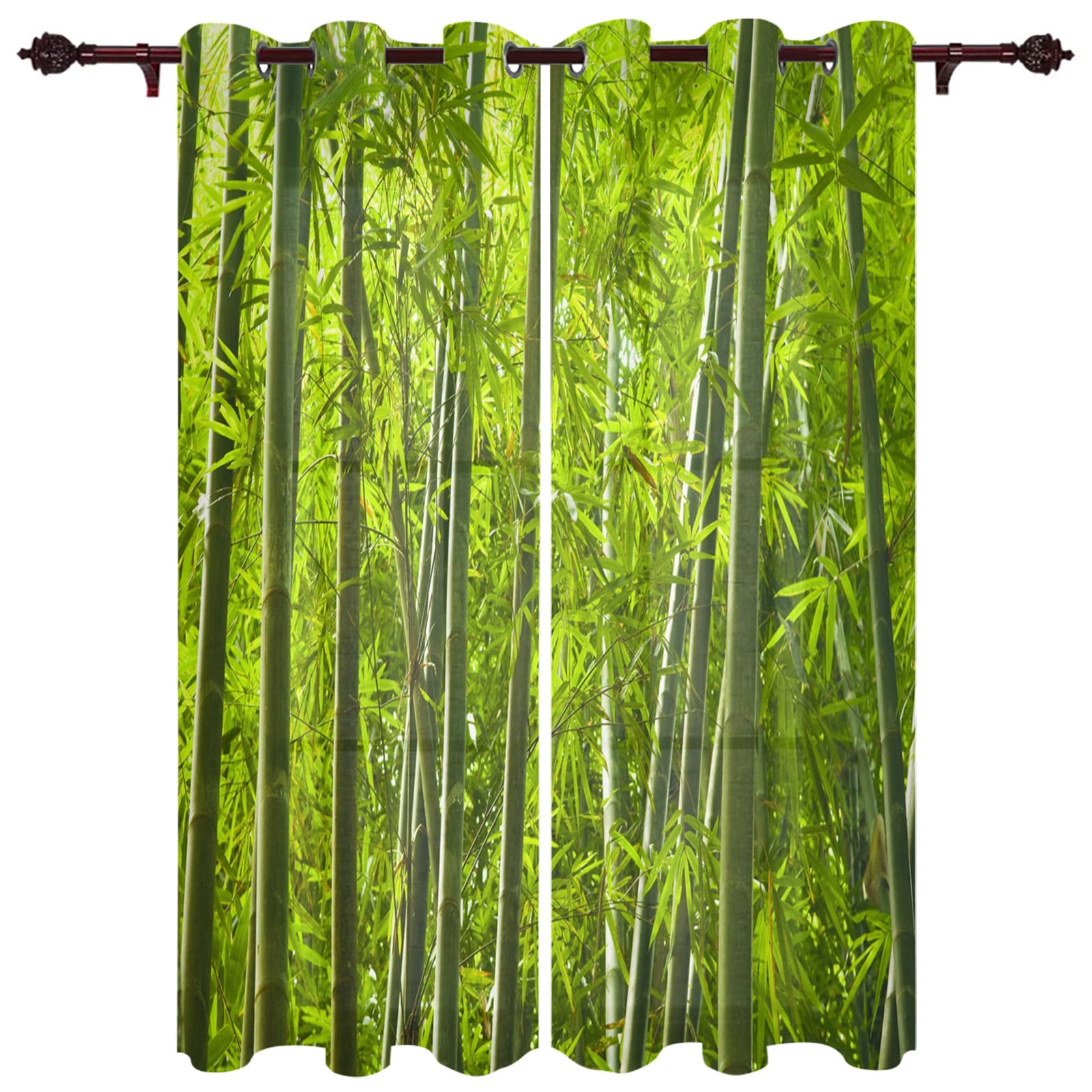 Green Bamboo Window Curtain for Bedroom Home Decor Living Room Backdrop ...