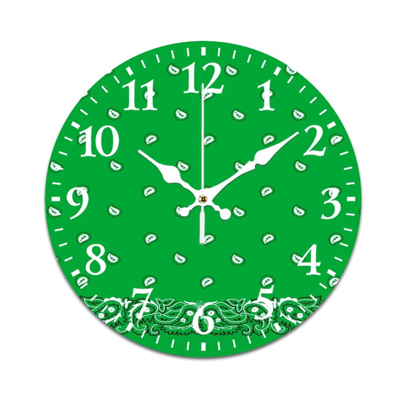 Green Bandanana Wall Clock Modern Design Clocks Wall Hanging Home ...
