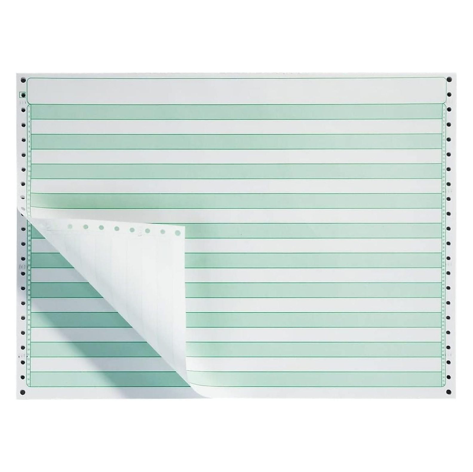 Green Bar Computer Paper, 14 7/8" x 11", 20lb, 2,700/Box (27127/177113 ...