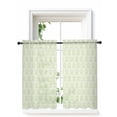 Green Baroque Curtains 54 Inch Length, Sheer Curtains for Bedroom ...