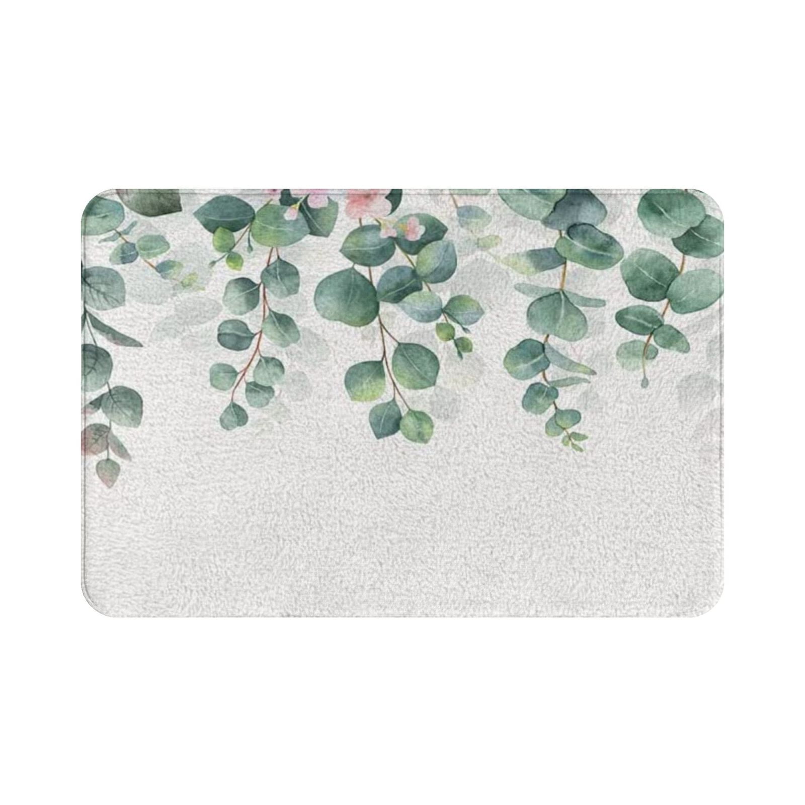 Green Bathroom Rug Green Bath Mat Leaf Bathroom Rug Leaf Bath Mat ...