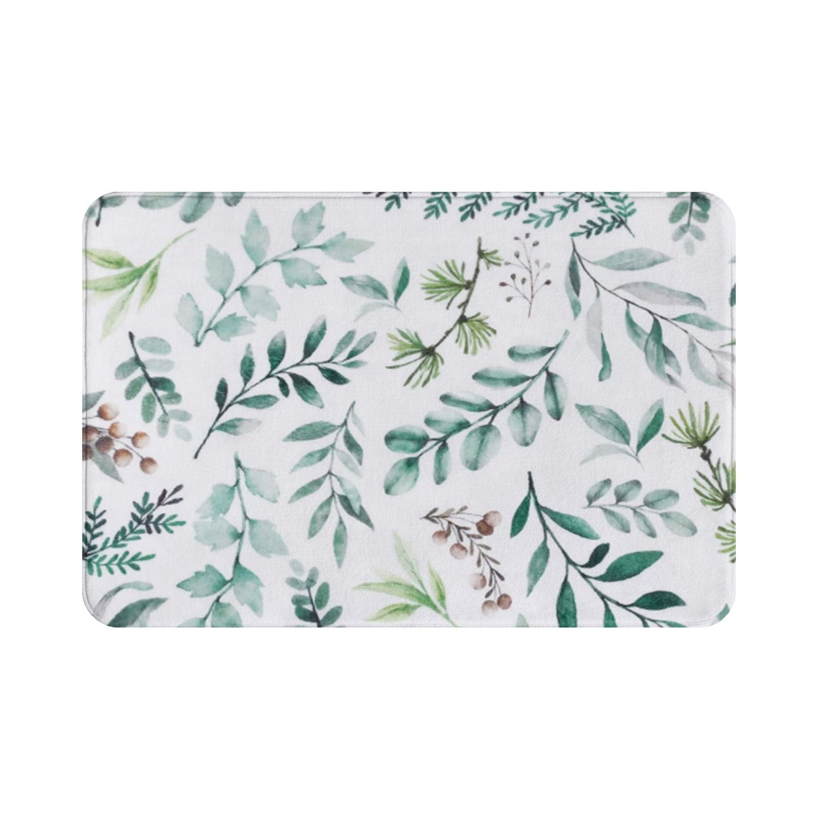 Green Bathroom Rug Green Bath Mat Leaf Bathroom Rug Leaf Bath Mat ...
