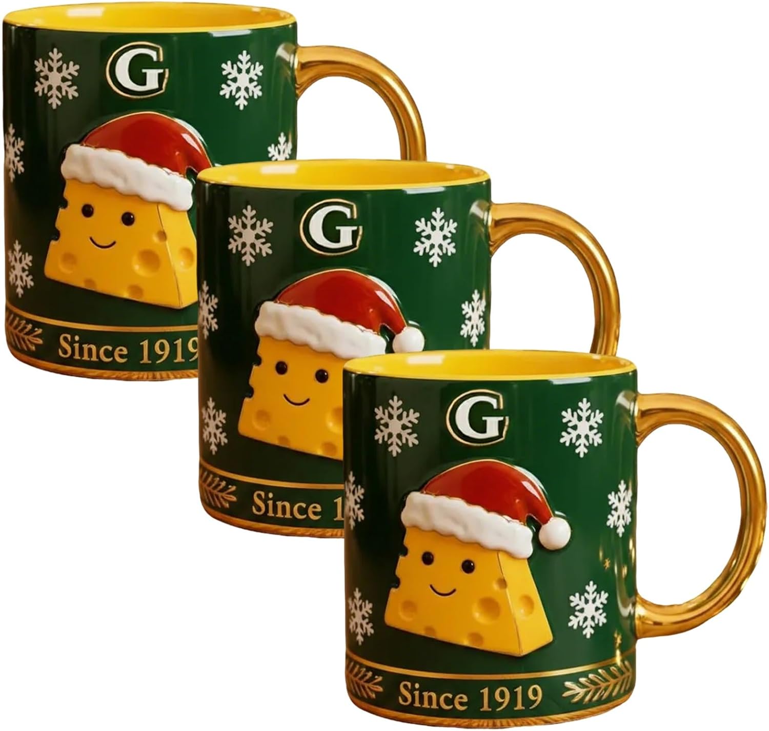 Green Bay Cheesehead Holiday Mug – Since 1919, Football Fan Ceramic ...
