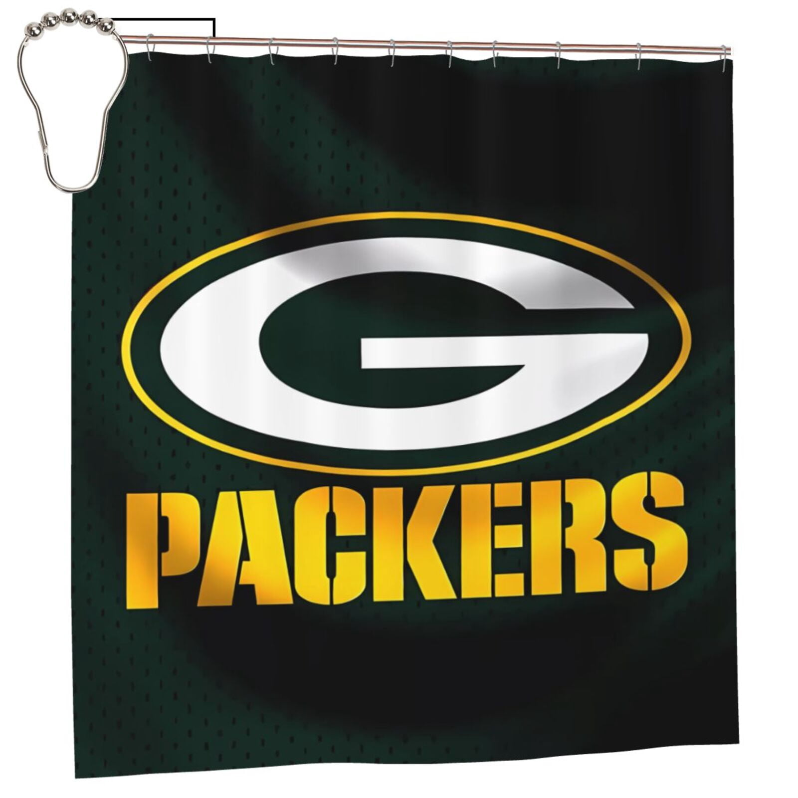 Green_Bay City 72x72inch shower curtain, football team themed bathroom ...