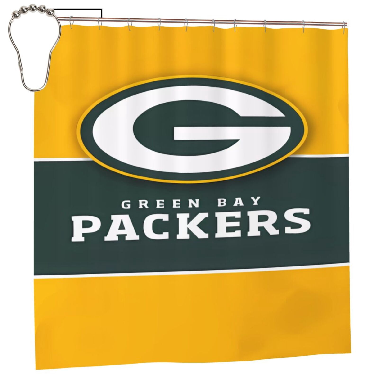 Green_Bay City 72x72inch shower curtain, football team themed bathroom ...