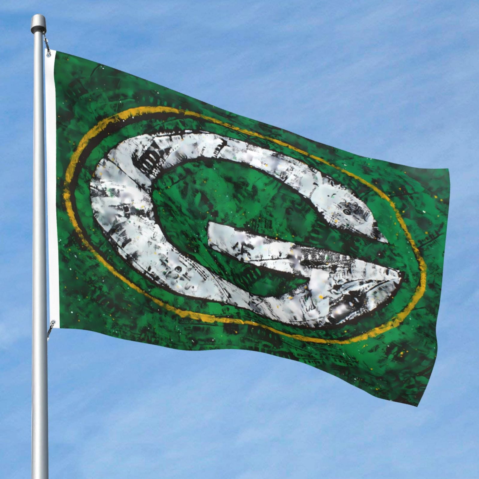 Green_Bay City Football team flag double-sided 5x8ft flags patio ...