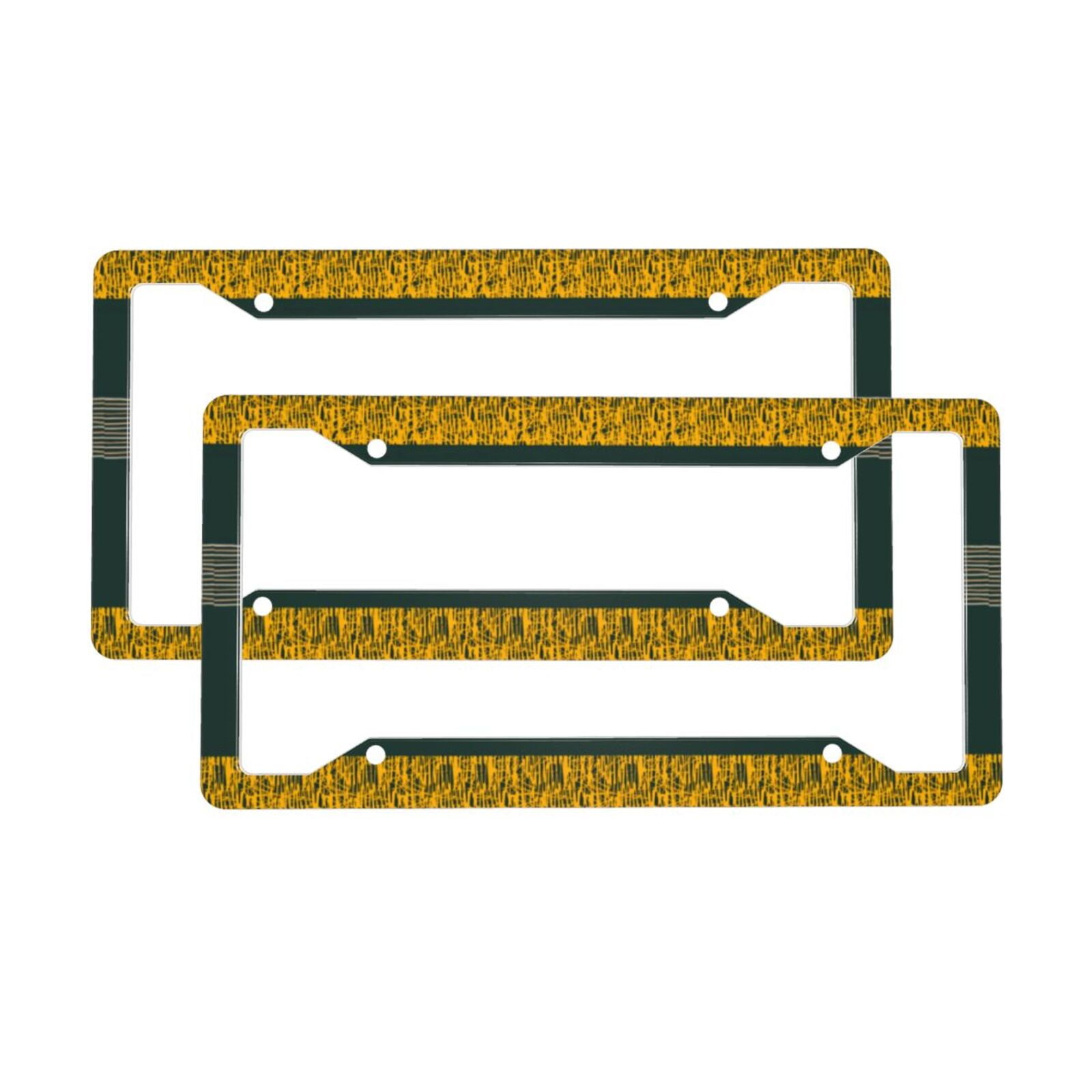 Green_Bay Custom 4-Hole Football License Plate Frame (Set of 2 ...