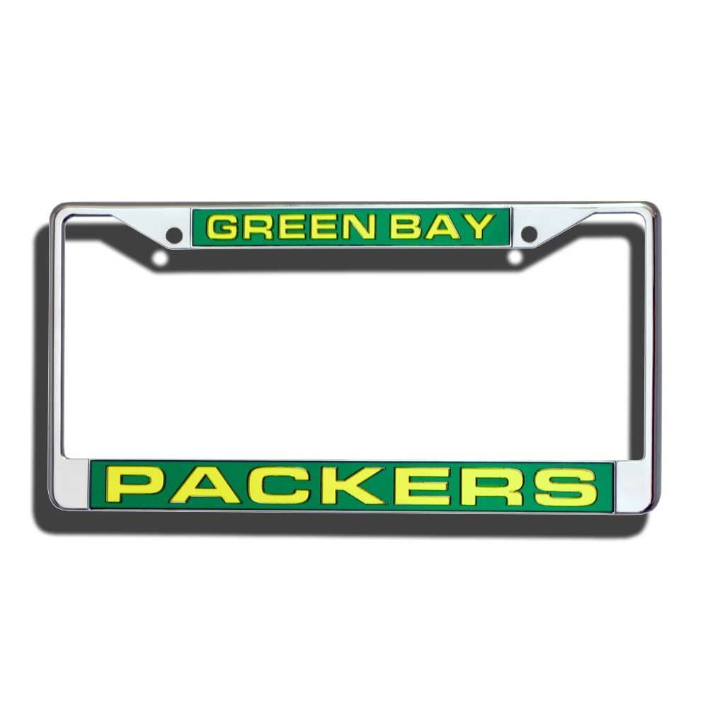 Green Bay Football Packers Chrome Metal Laser Cut License Plate Frame ...
