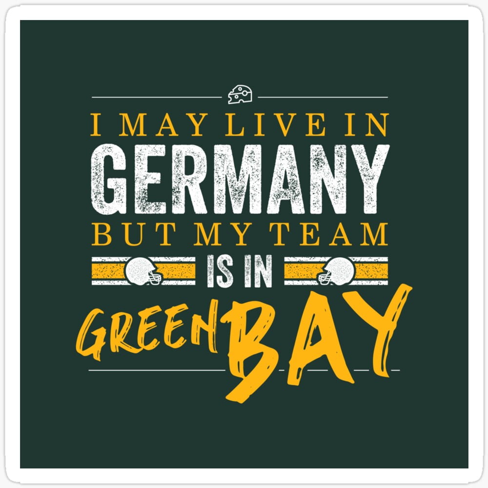 Green Bay Football Team - Fans From Germany Sticker Baseball Sticker ...