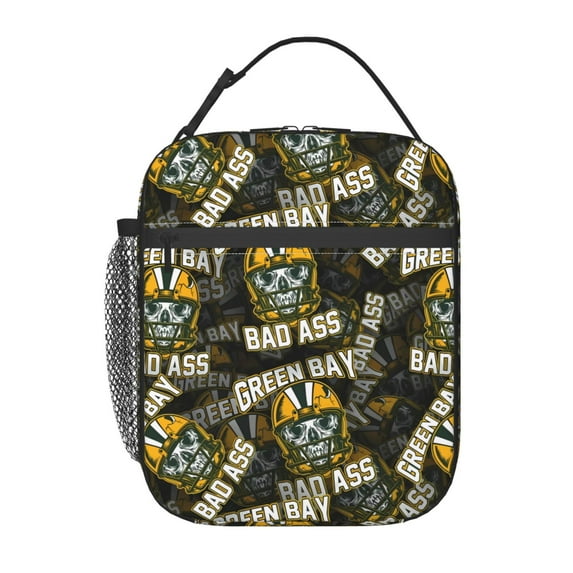 Green_Bay Lunch Bag American Football Fan Gift Insulated Refrigerated ...