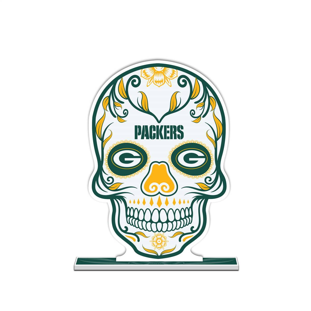 Green Bay Packers 10" Sugar Skull Standee - Walmart.com
