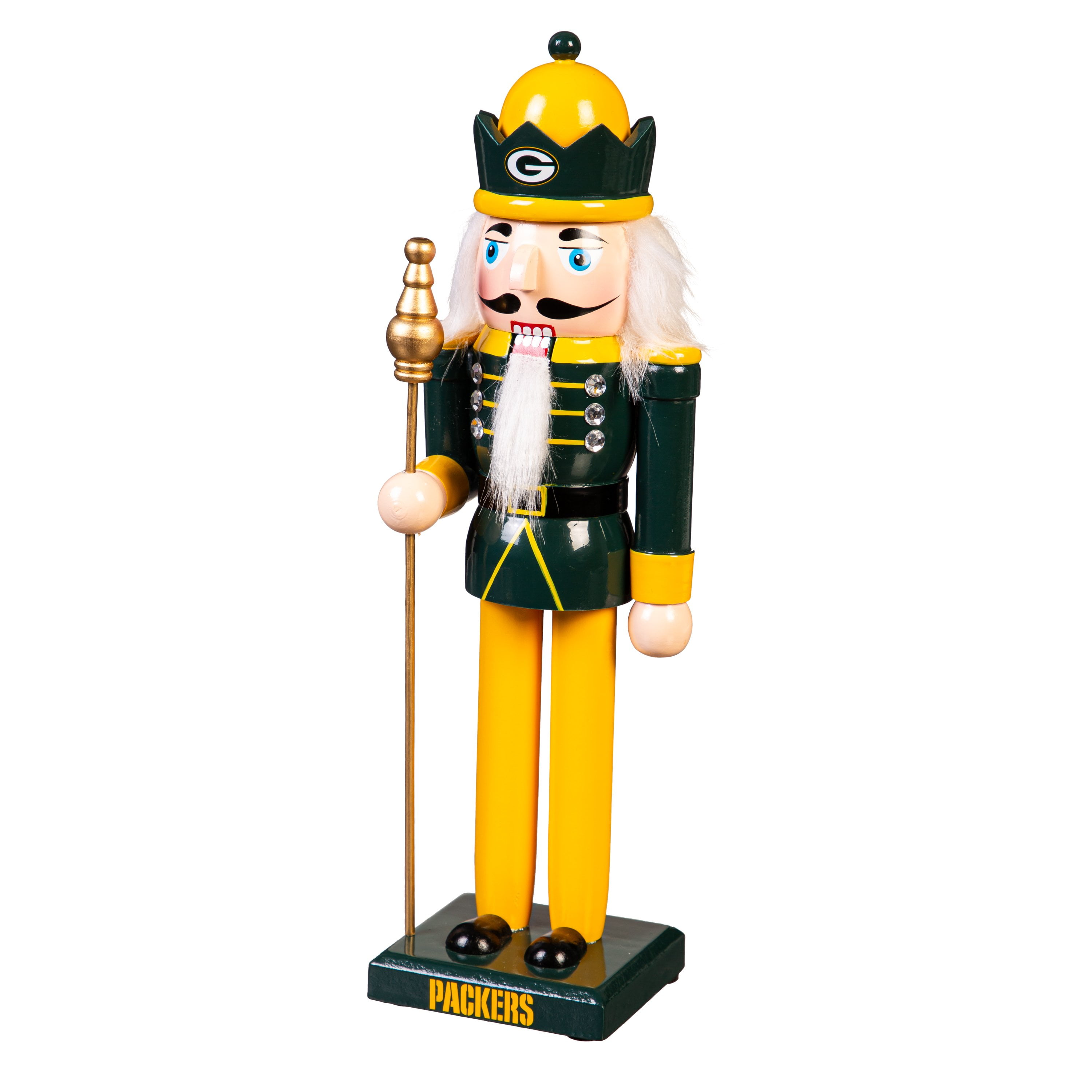 Green Bay Packers 12" Wooden Nutcracker Statue - Walmart.com
