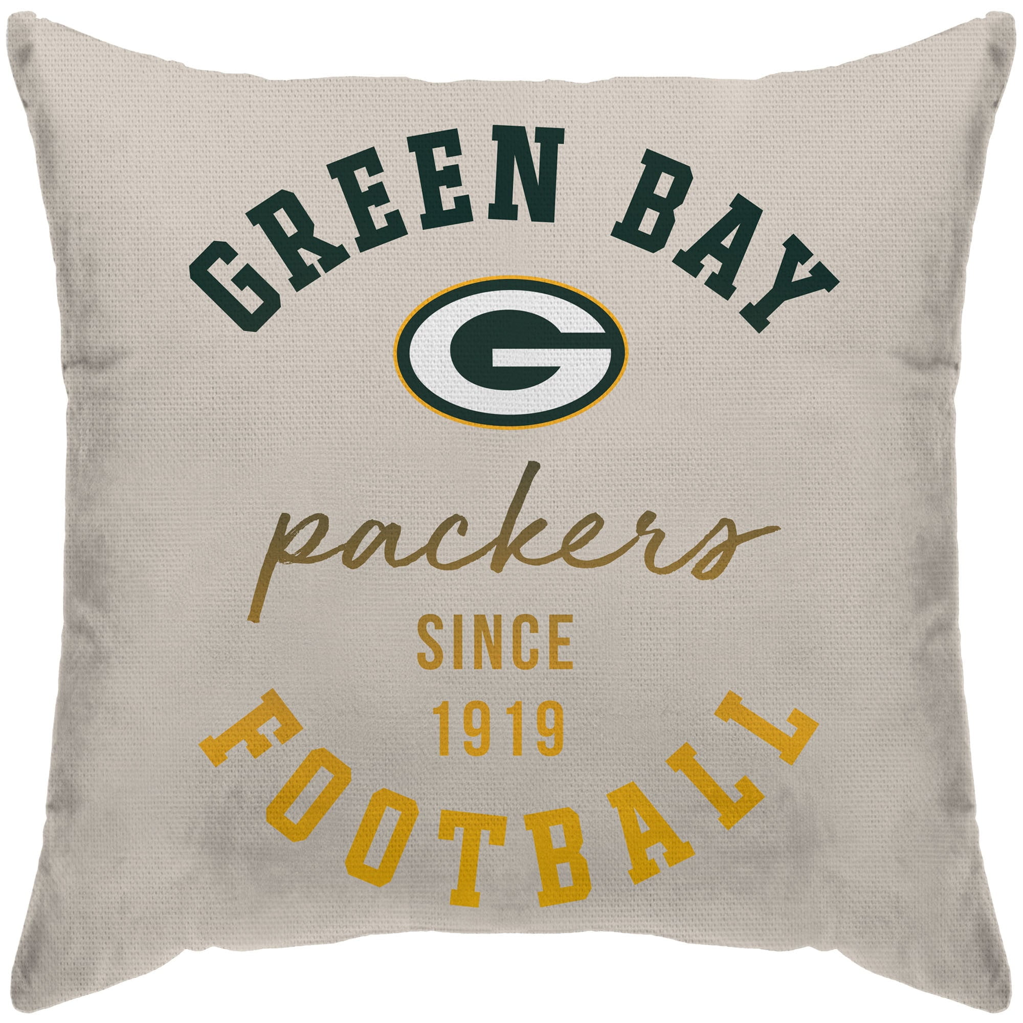 Green Bay Packers 18'' x 18'' Ombre Wordmark Duck Cloth D-cor Pillow ...