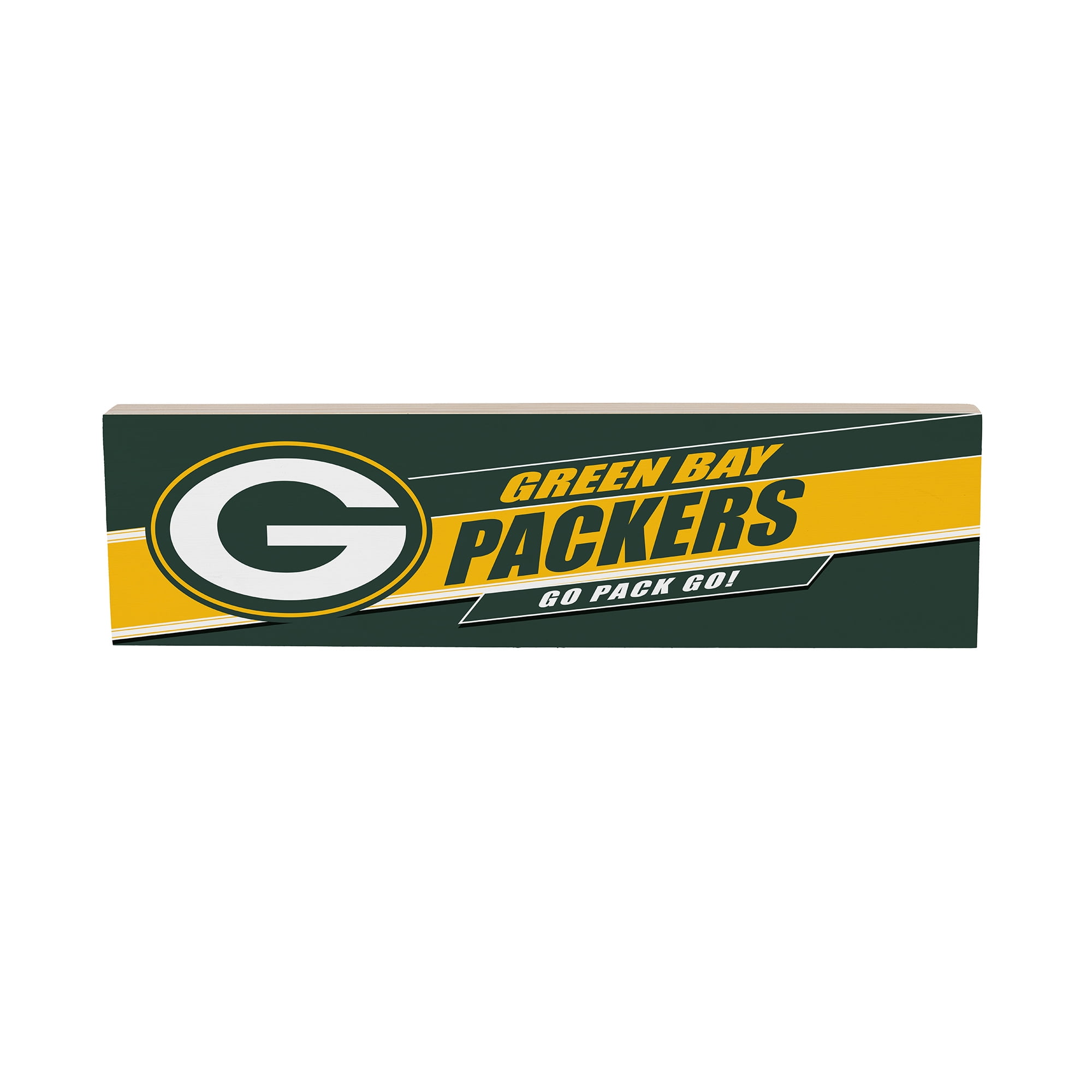 Green Bay Packers 5" x 18" Shadow Logo Wood Mantle Sign - Walmart.com