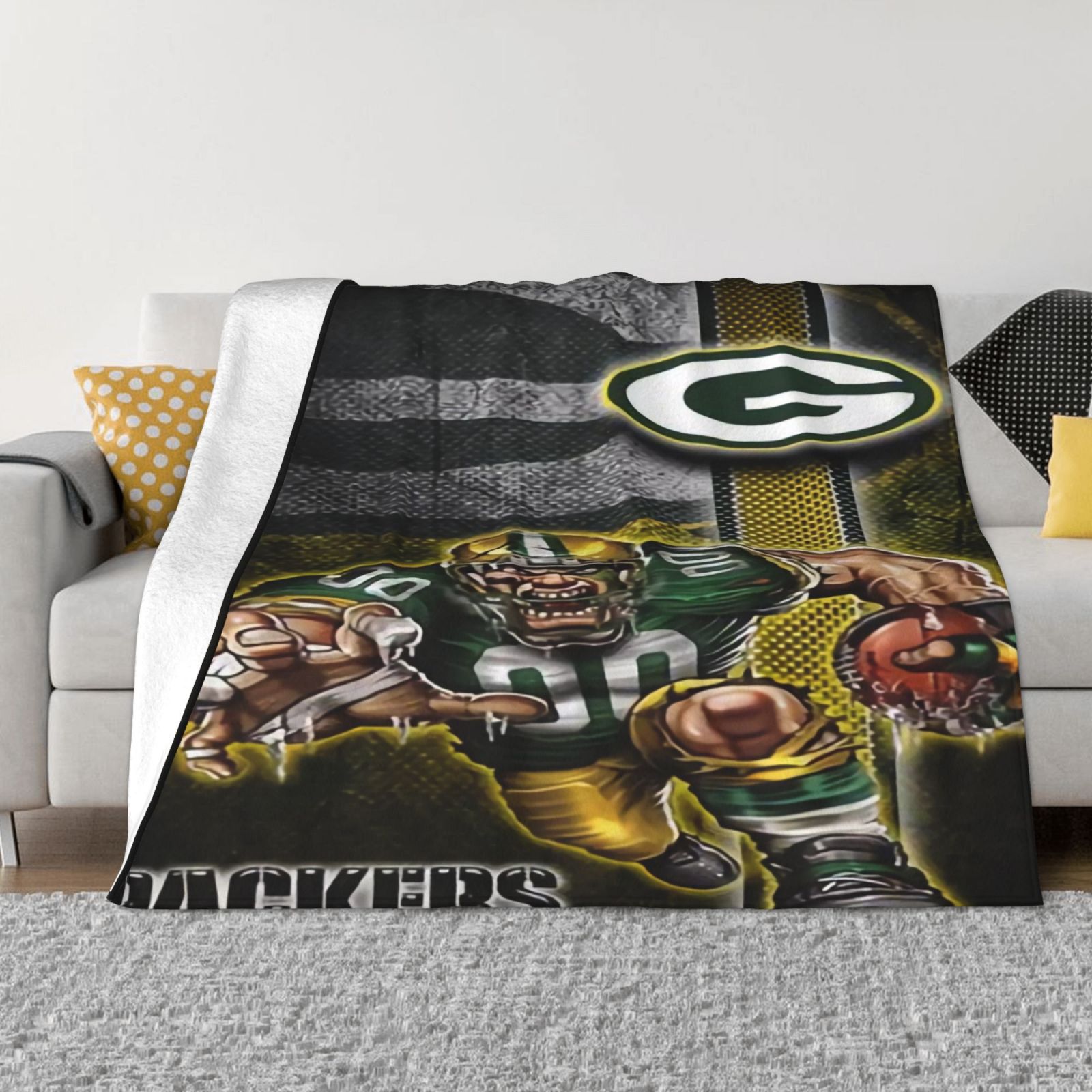 Packers Football Blanket Team Custom 30" x 40", 40" x 50", 50" x 60 ...