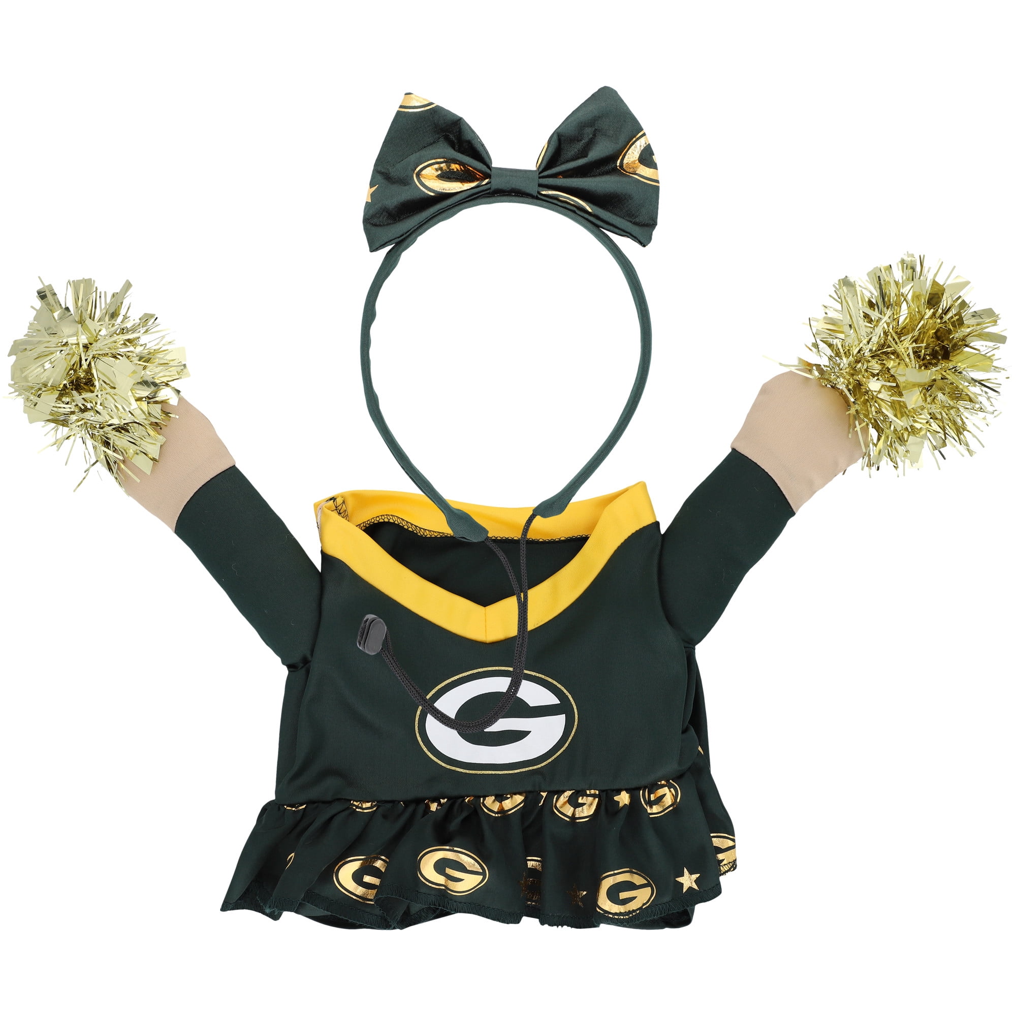 Green Bay Packers Cheer Dog Costume - Walmart.com