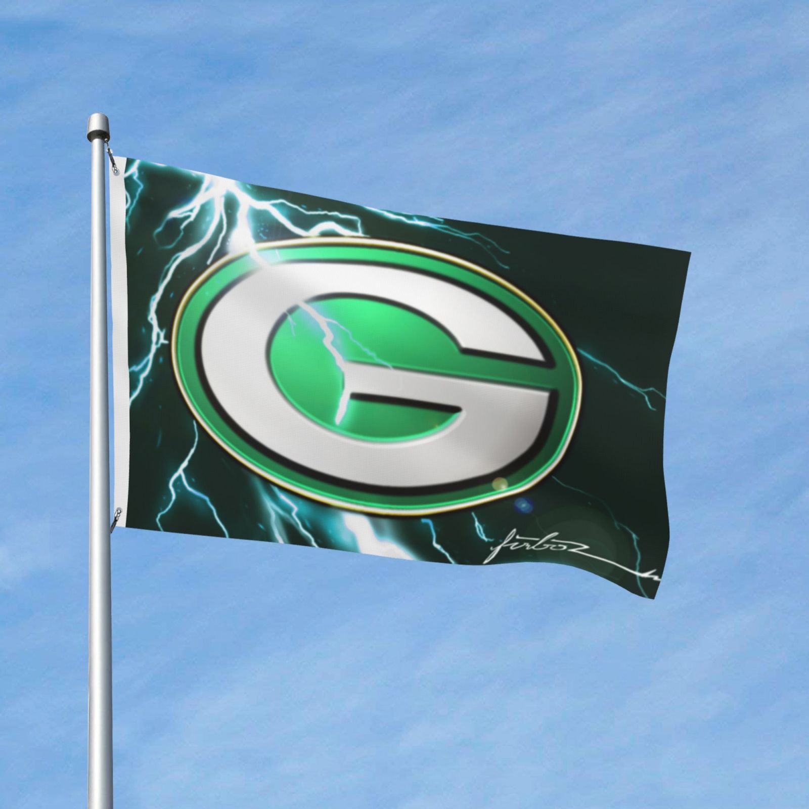 Green Bay Double Sided Outdoor Decorative Flag Support Flag ...