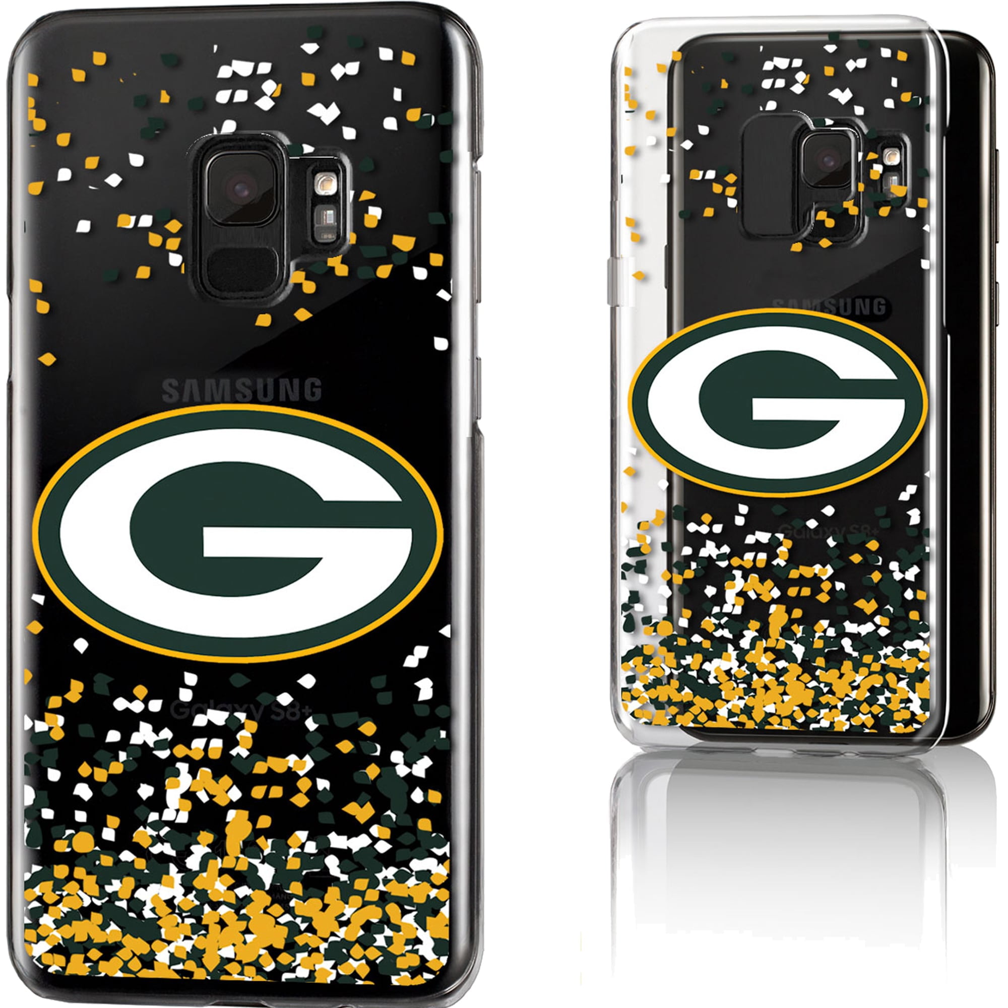 Green Bay Packers Galaxy Clear Case with Confetti Design - Walmart.com