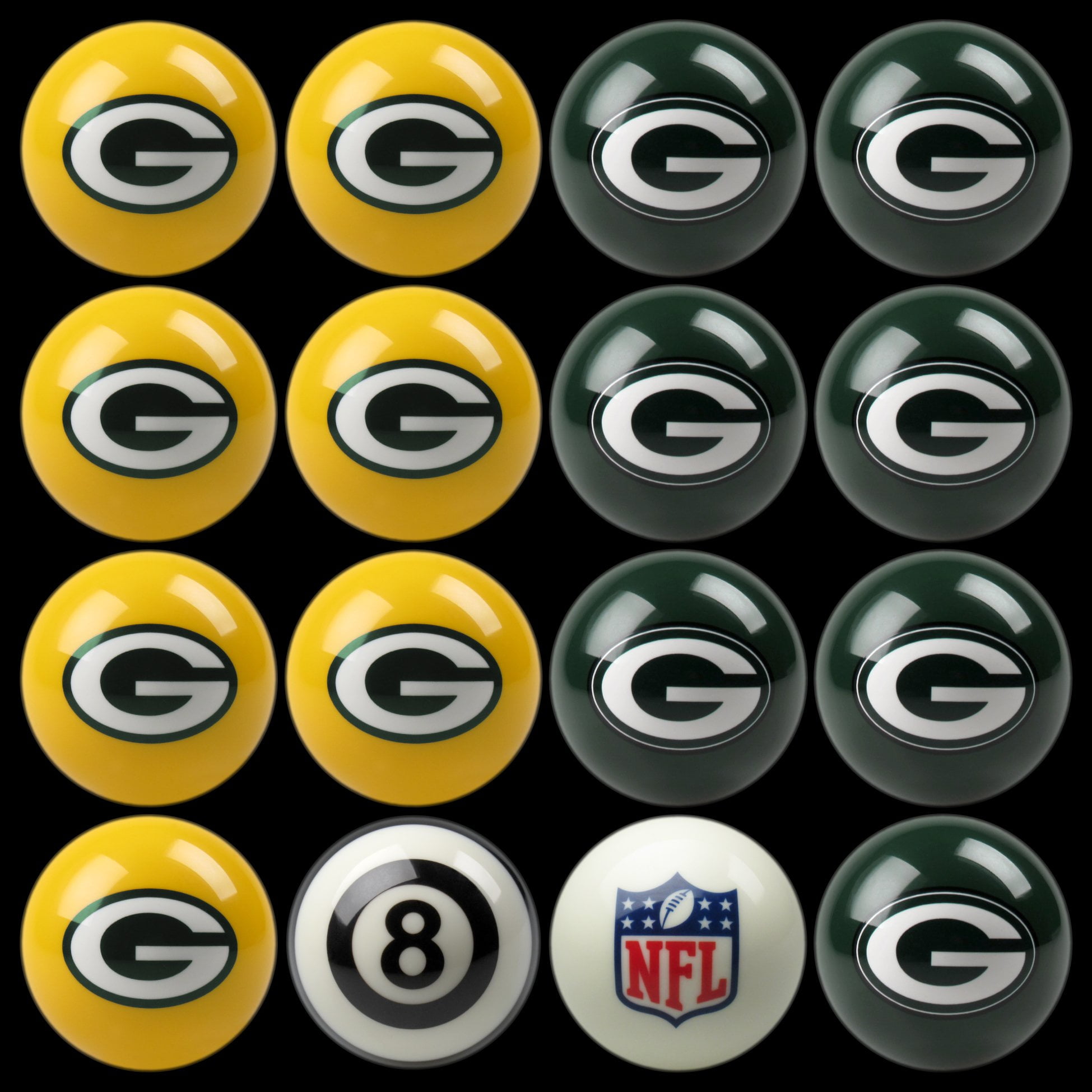 Green Bay Packers Home Vs. Away Billiard Ball Set - Walmart.com