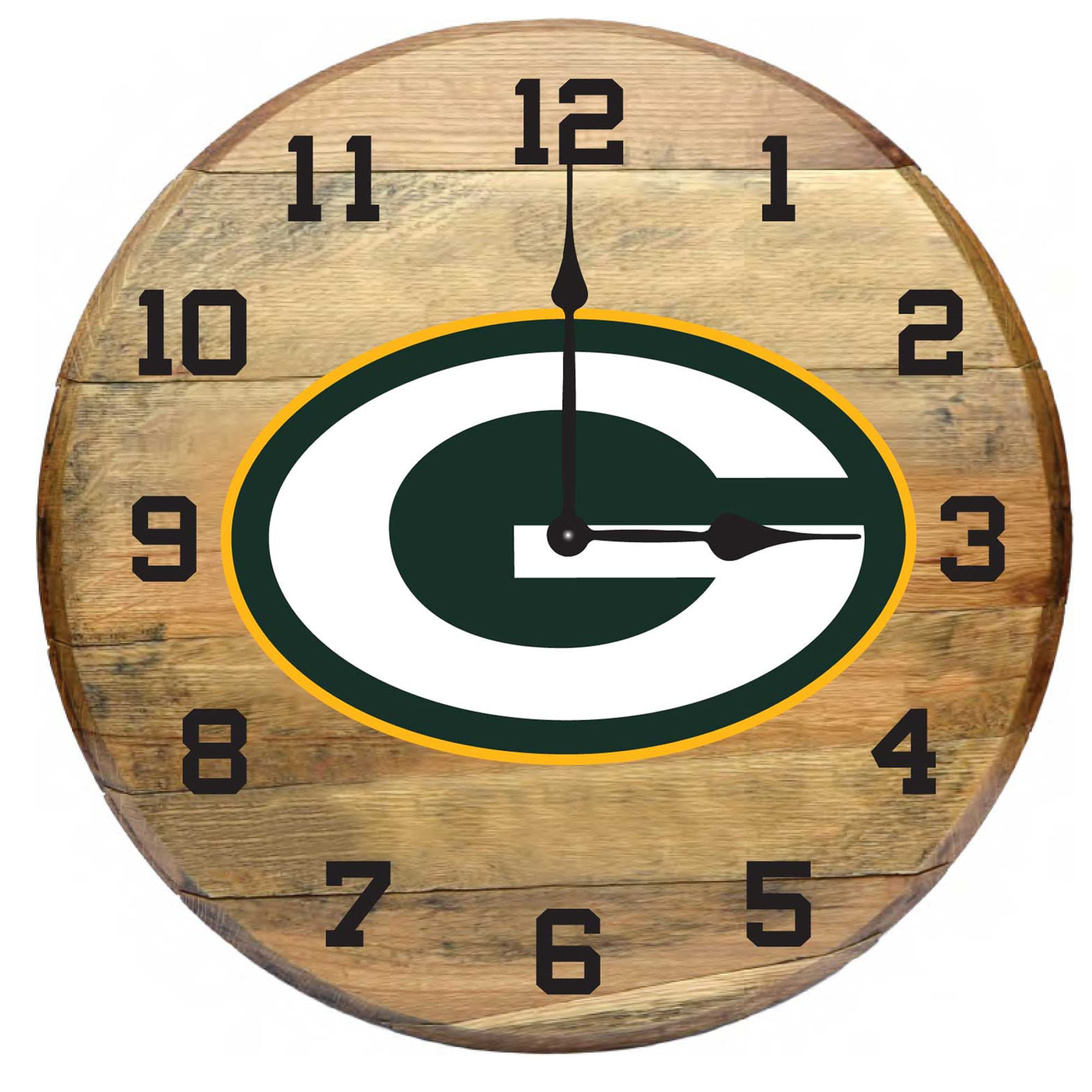 Imperial Green Bay Packers Oak Barrel Clock - Walmart.com