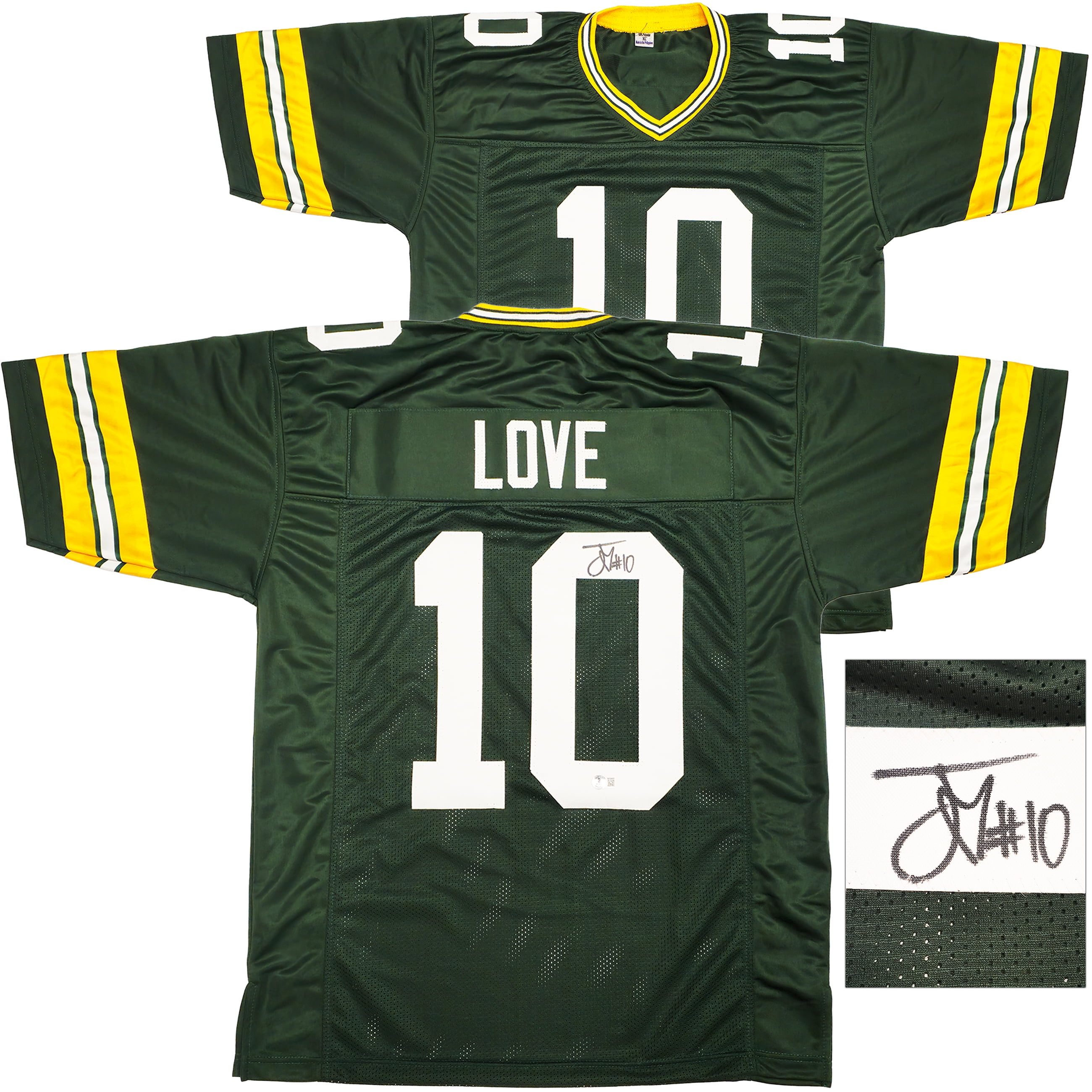Green Bay Packers Jordan Love Autographed Green Jersey Beckett BAS ...