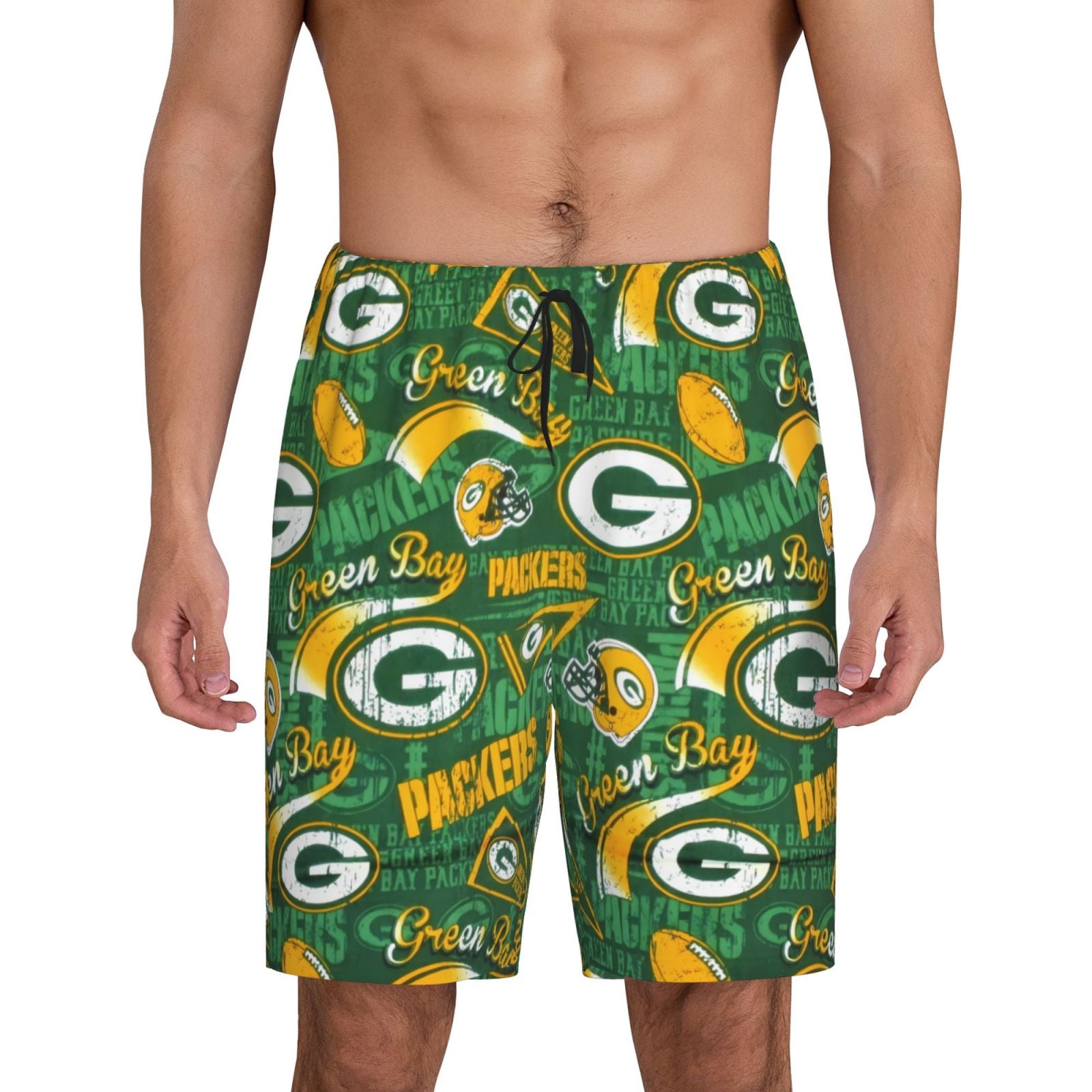 GBP_Packers Men's Short Pajama Pants Sports Short Football Team Logo ...