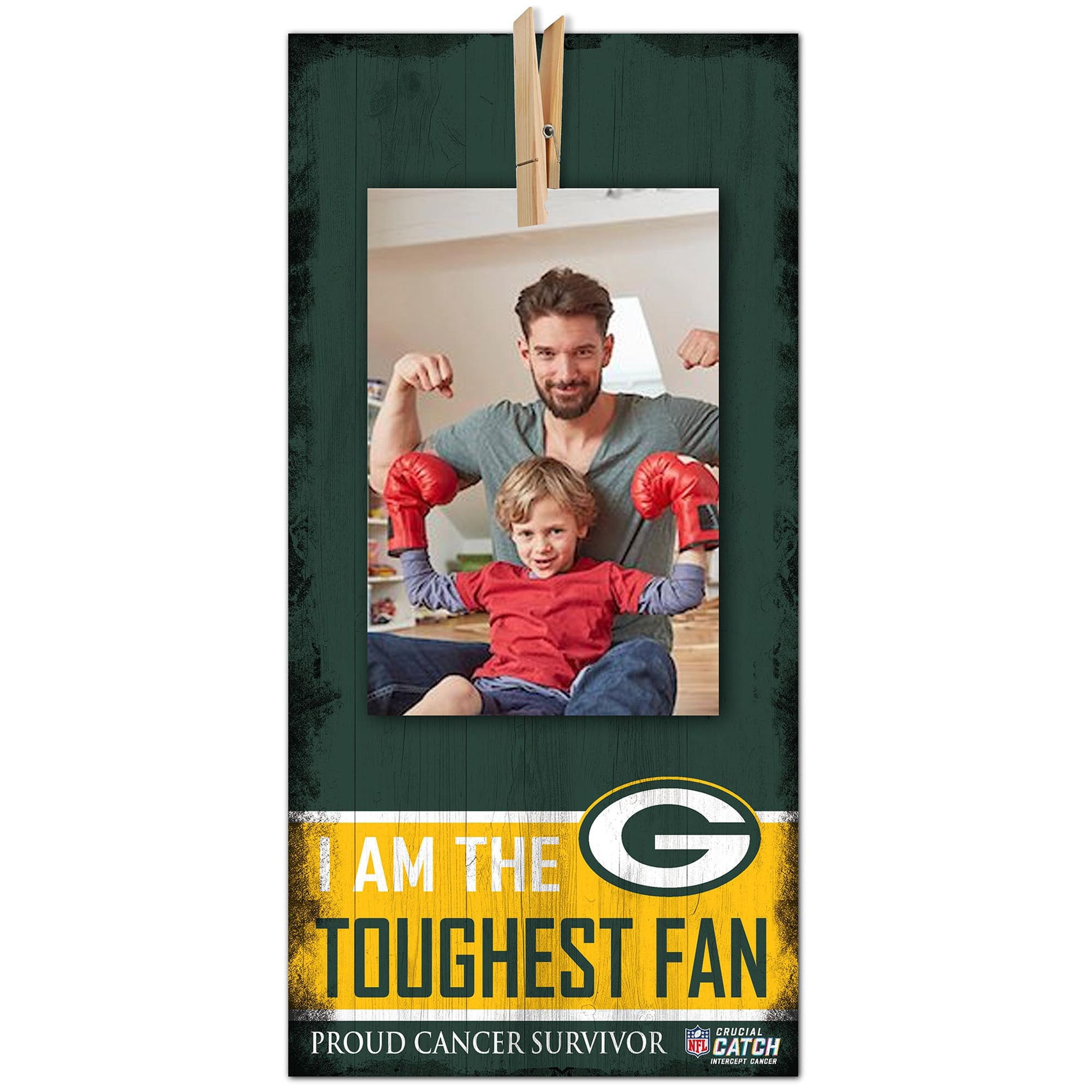 Green Bay Packers NFL Crucial Catch 6'' x 12'' Cancer Survivor Toughest ...
