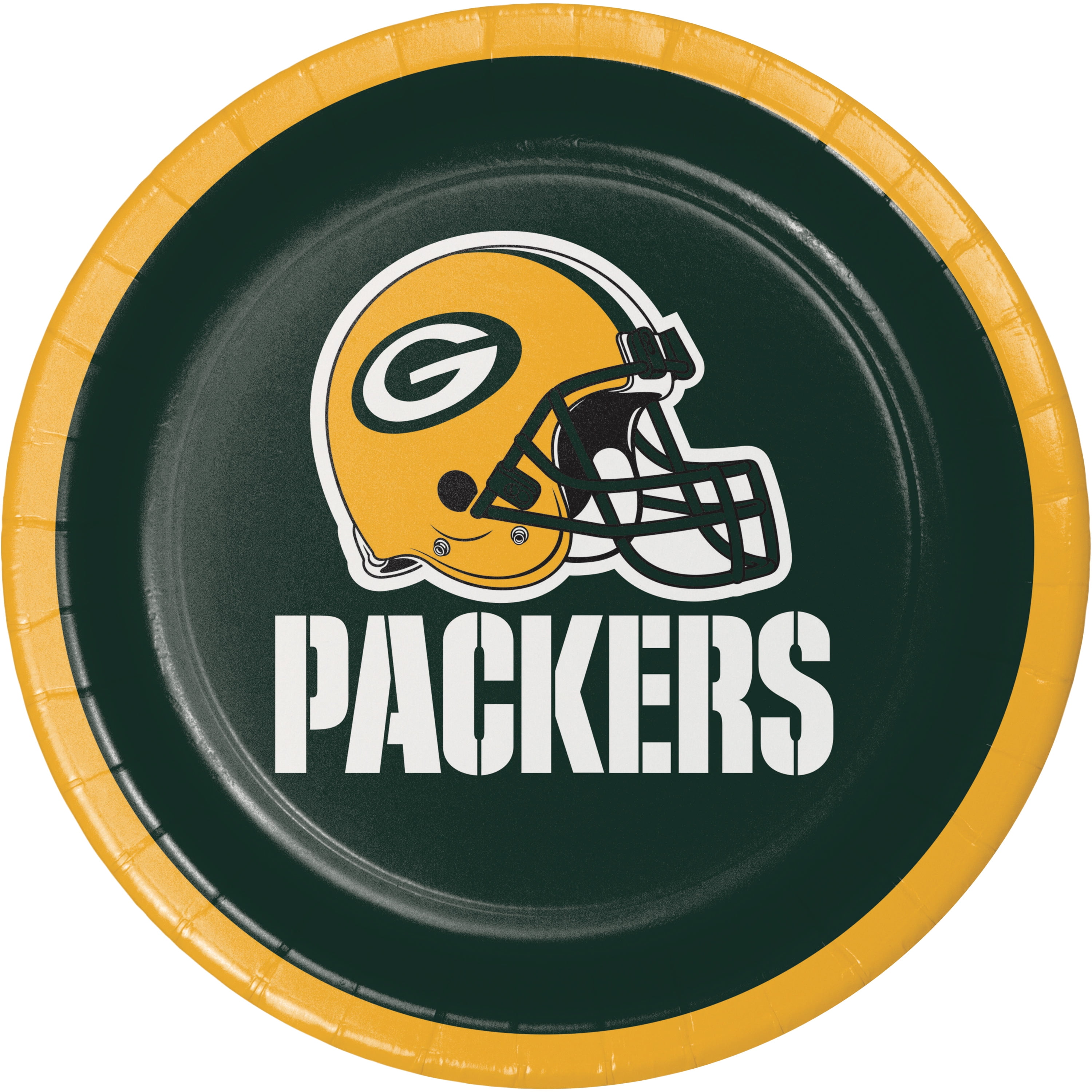 Green Bay Packers Round Paper Dessert Plates 24 Count for 24 Guests ...
