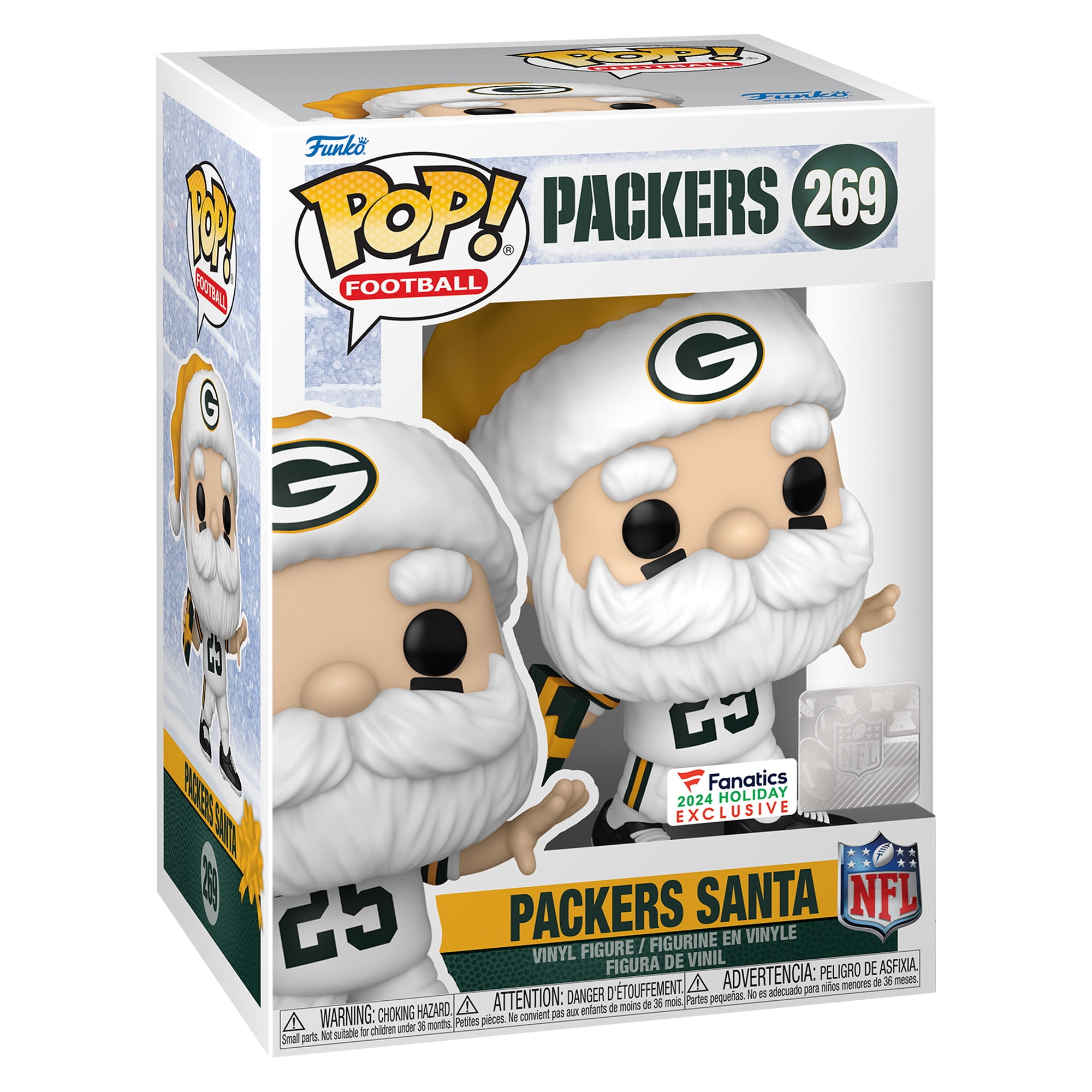 Green Bay Packers Santa Funko Pop! 2024 Fanatics Exclusive Vinyl Figure ...