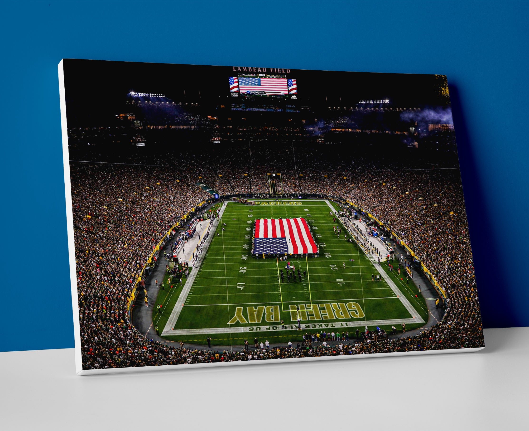 Green Bay Packers Stadium Poster or Wrapped Canvas - Walmart.com