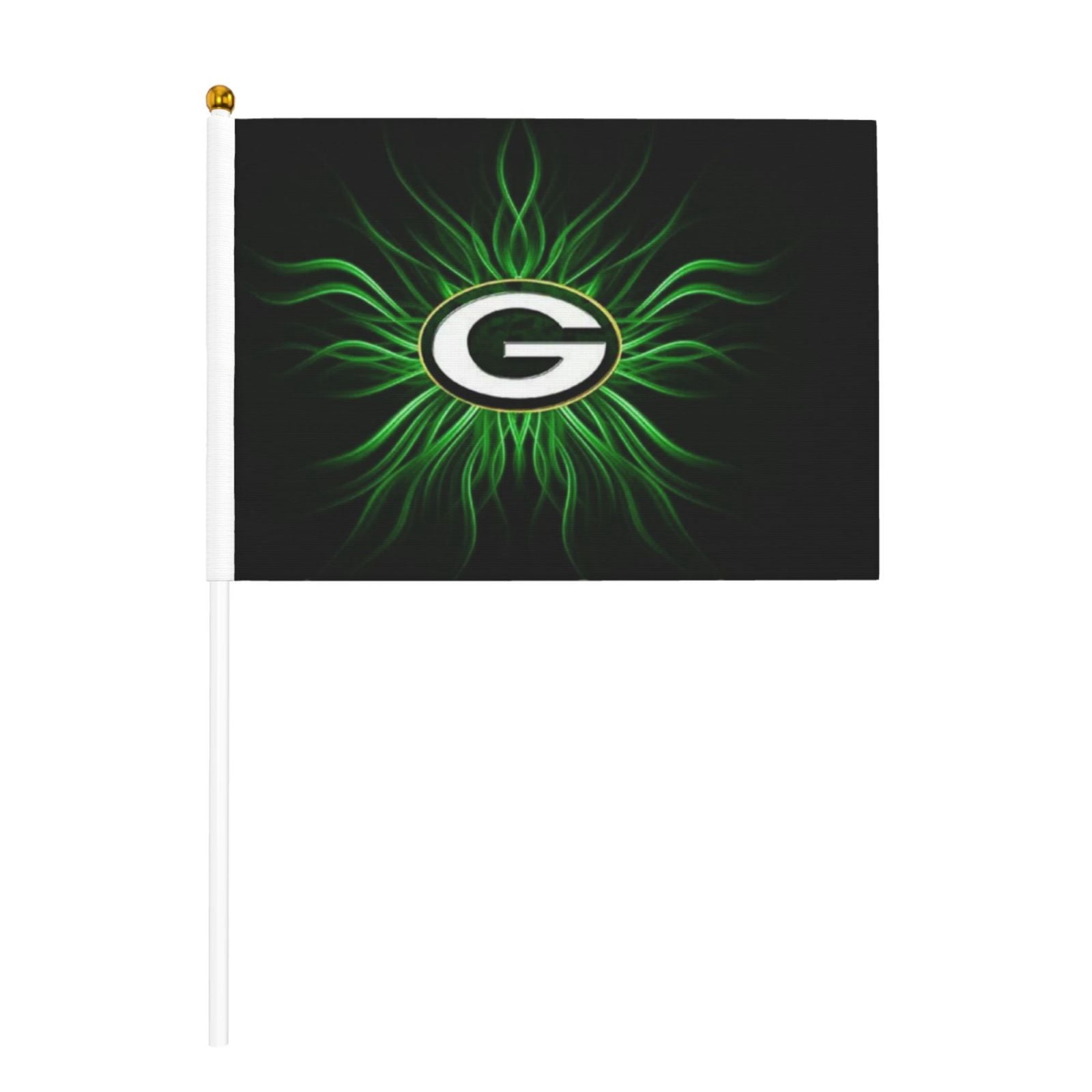 Packers Football Team support double-sided hand-waved flag 5.5x8.2in ...