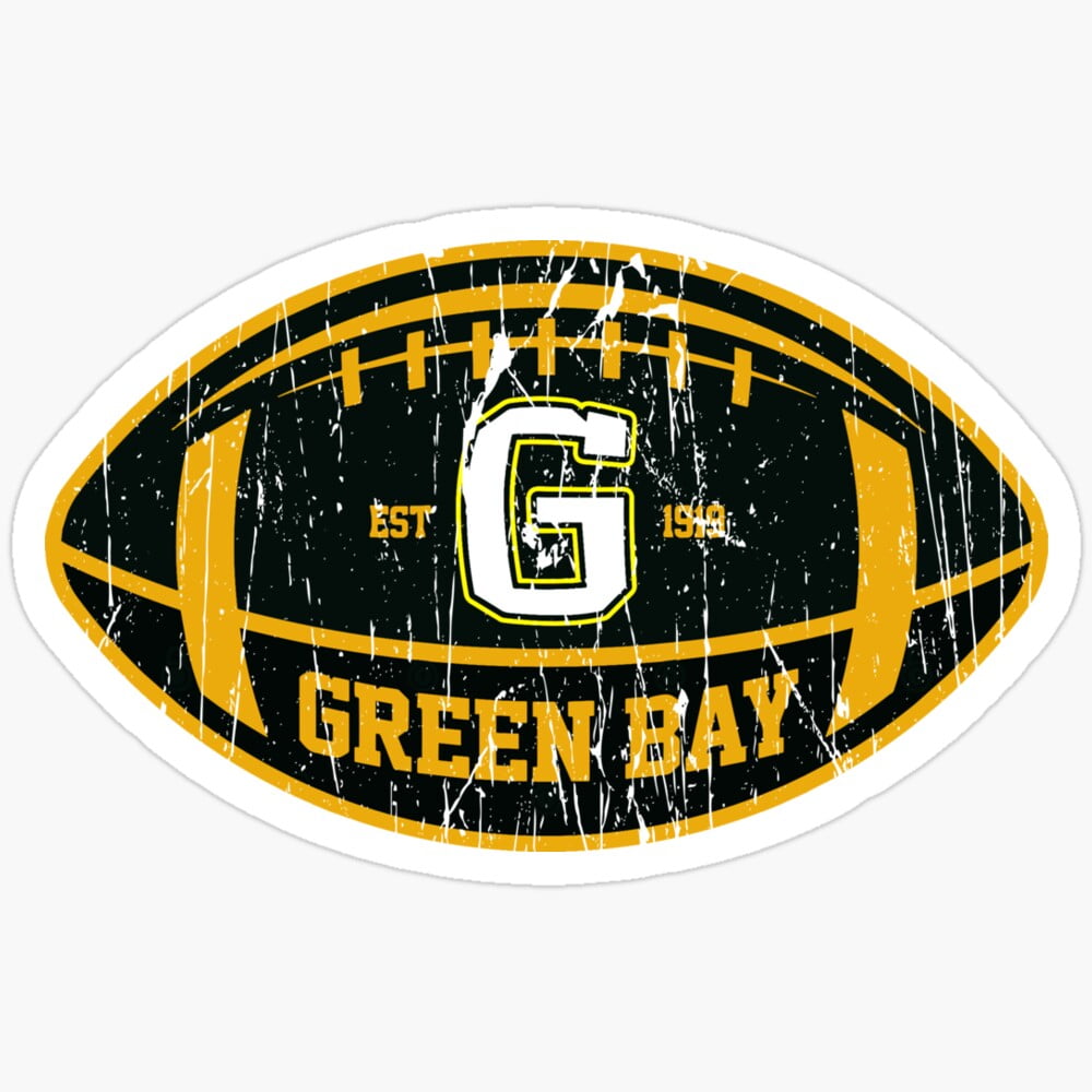 Green Bay Team Colors Football Sticker Baseball Sticker, Football ...