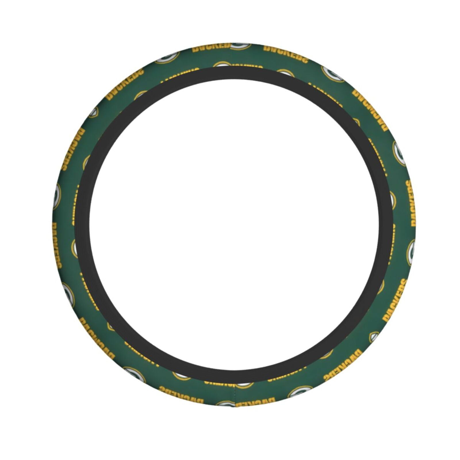 Green_Bay Team Round Elastic Steering Wheel Cover, Non-Slip And Anti ...