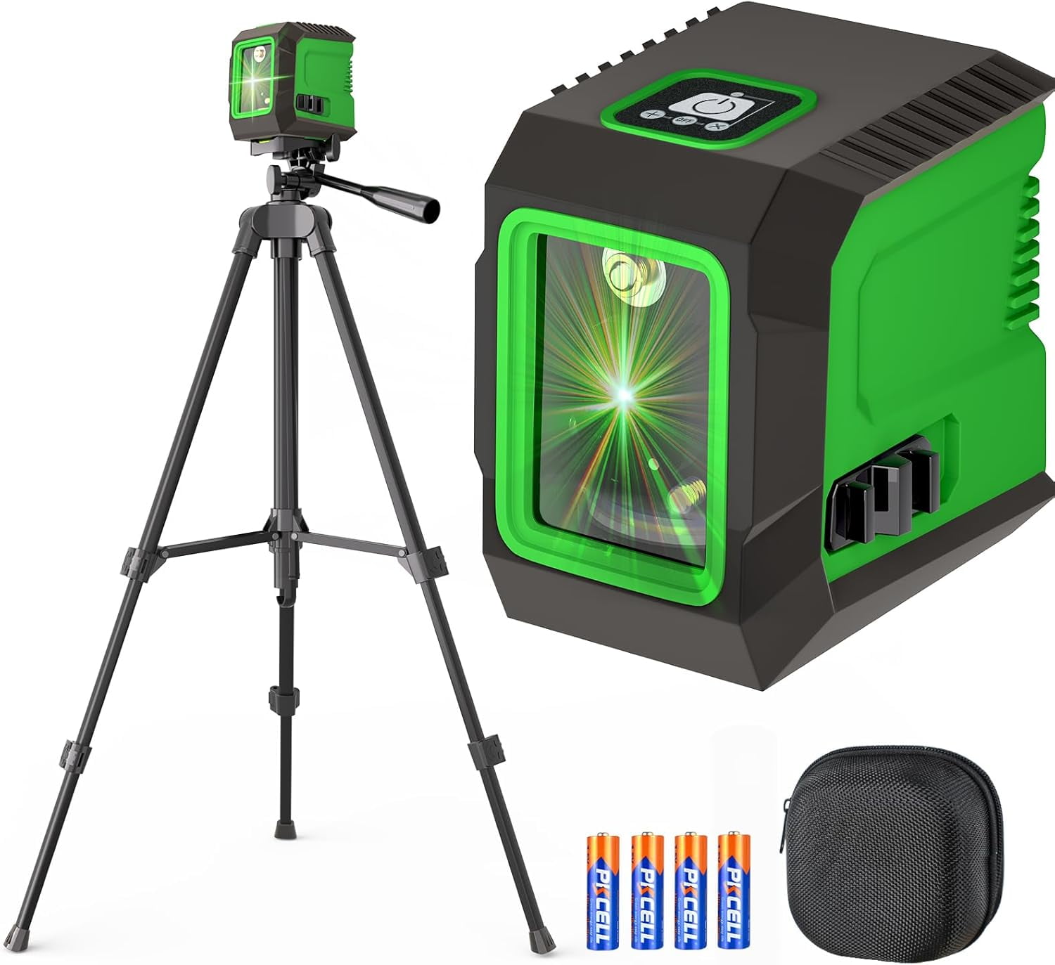 Green Beam Laser Level with 50" Tripod, 360 Self-Leveling Cross Line ...