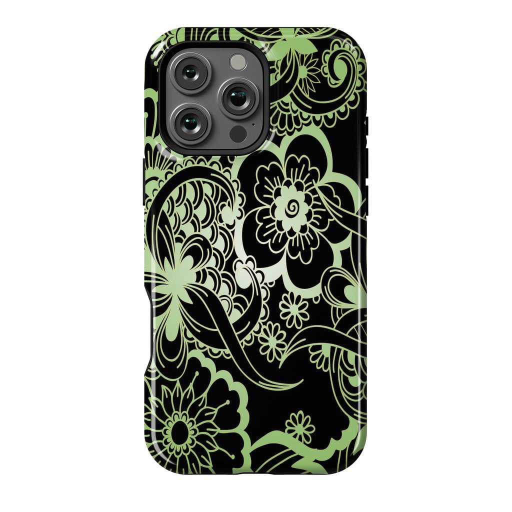 Green Beautiful Floral Botanical Phone Case for iPhone 11 12 13 14 15 ...