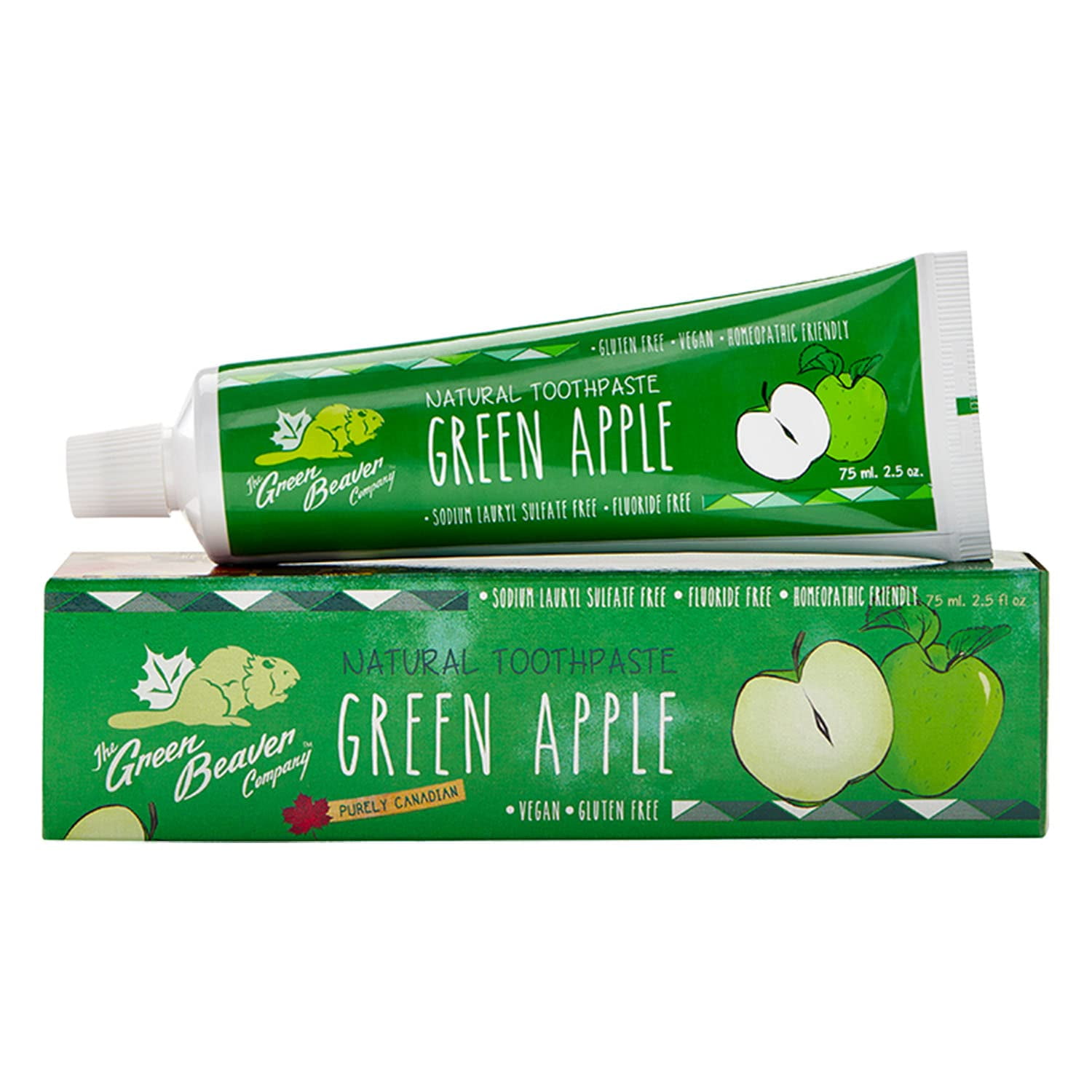 Green Beaver Natural Toothpaste Green Apple - 2.5 fl oz Pack of 3 ...