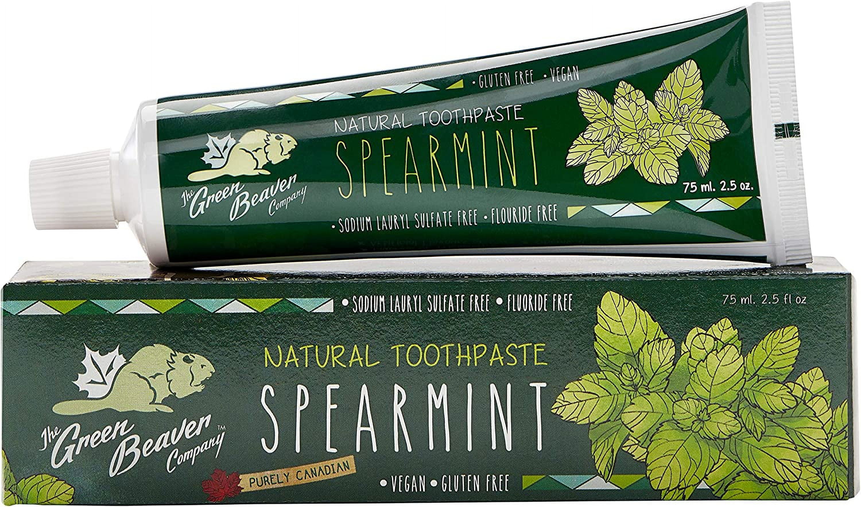(2 Pack)Green Beaver Spearmint Toothpaste,75ml - Walmart.com