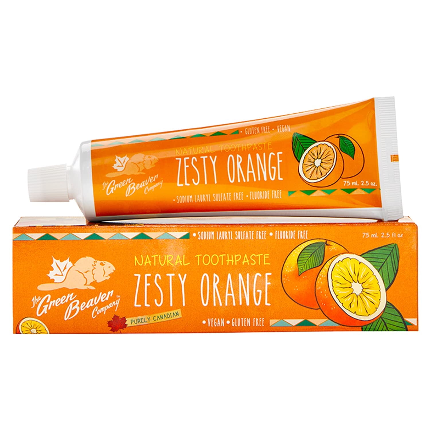 Green Beaver Natural Toothpaste Zesty Orange - 2.5 fl oz Pack of 4 ...