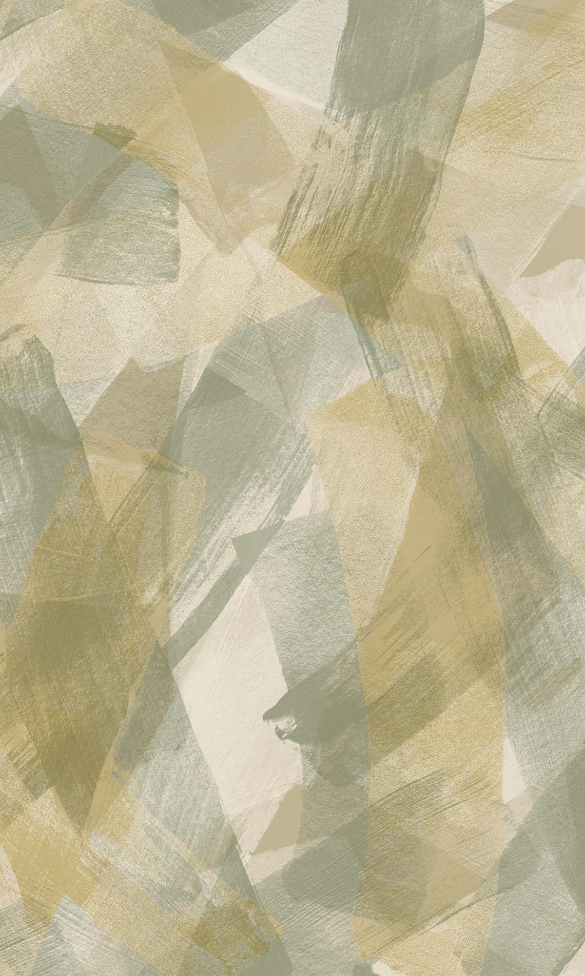 Green Beige Bold Sweeping Brushstrokes Wallpaper - Walmart.com