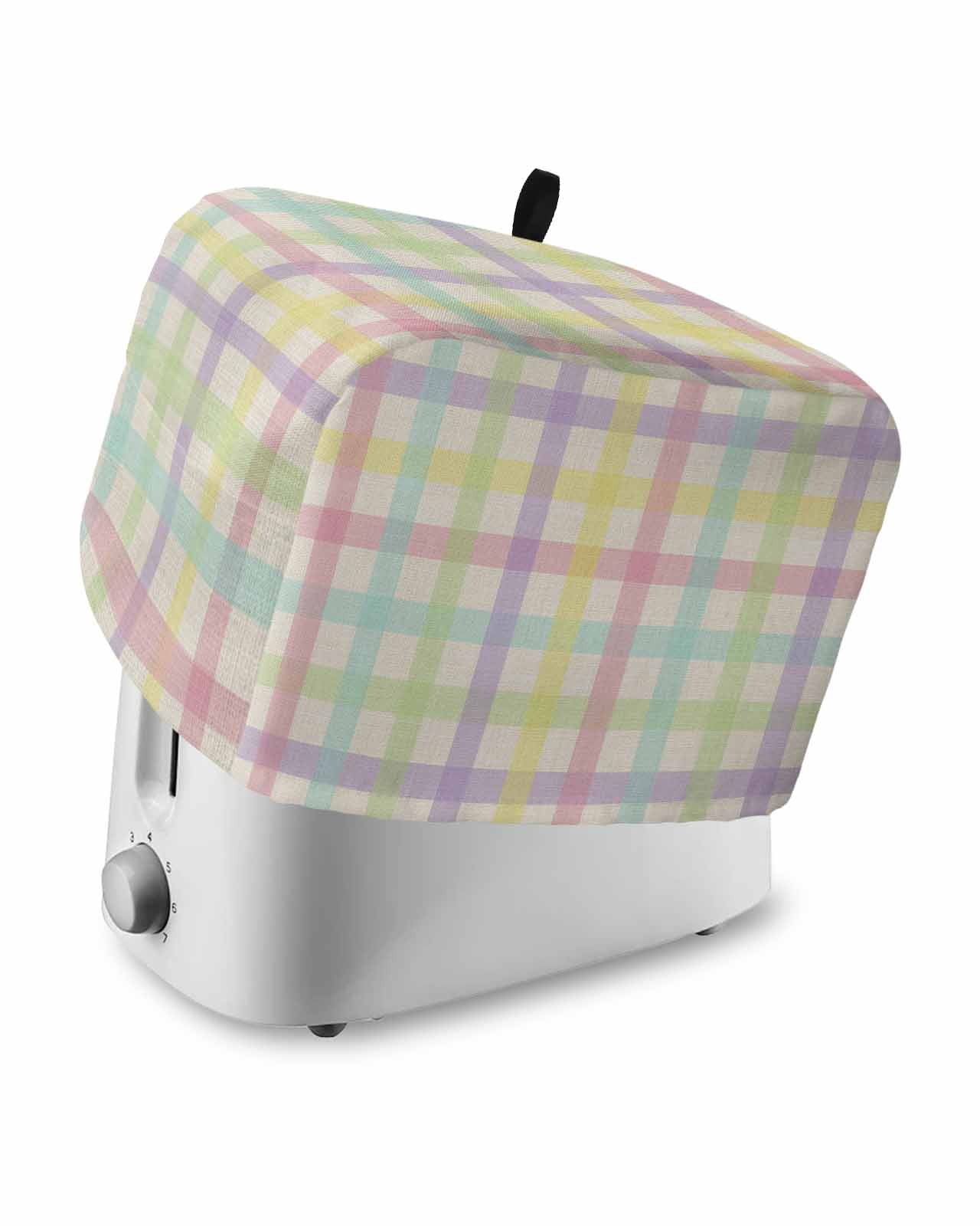 Green Beige Plaid Small Toaster Cover 2 Slice, Kitchen Appliance Covers ...