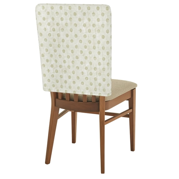 Green Beige Polka Dots Spots Chair Back Covers Set of 4 Abstract Modern ...
