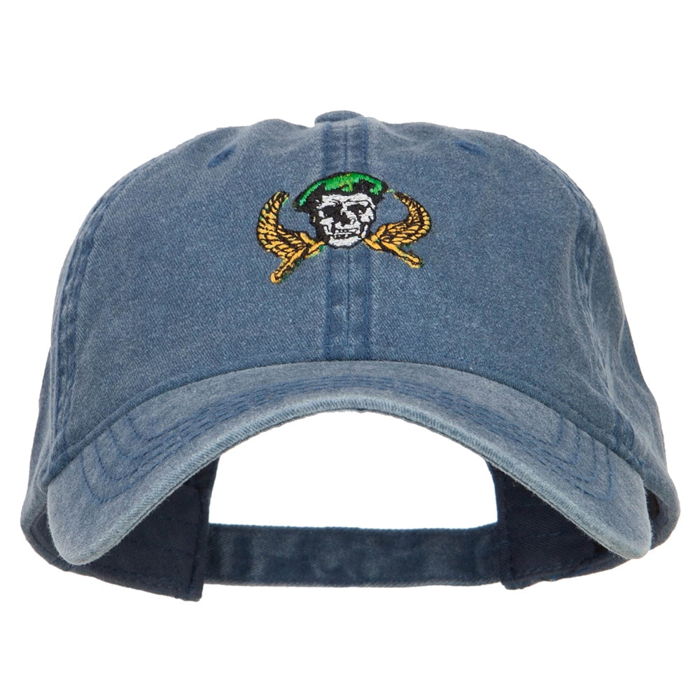 Green Beret Crest Embroidered Washed Cap - Navy OSFM - Walmart.com